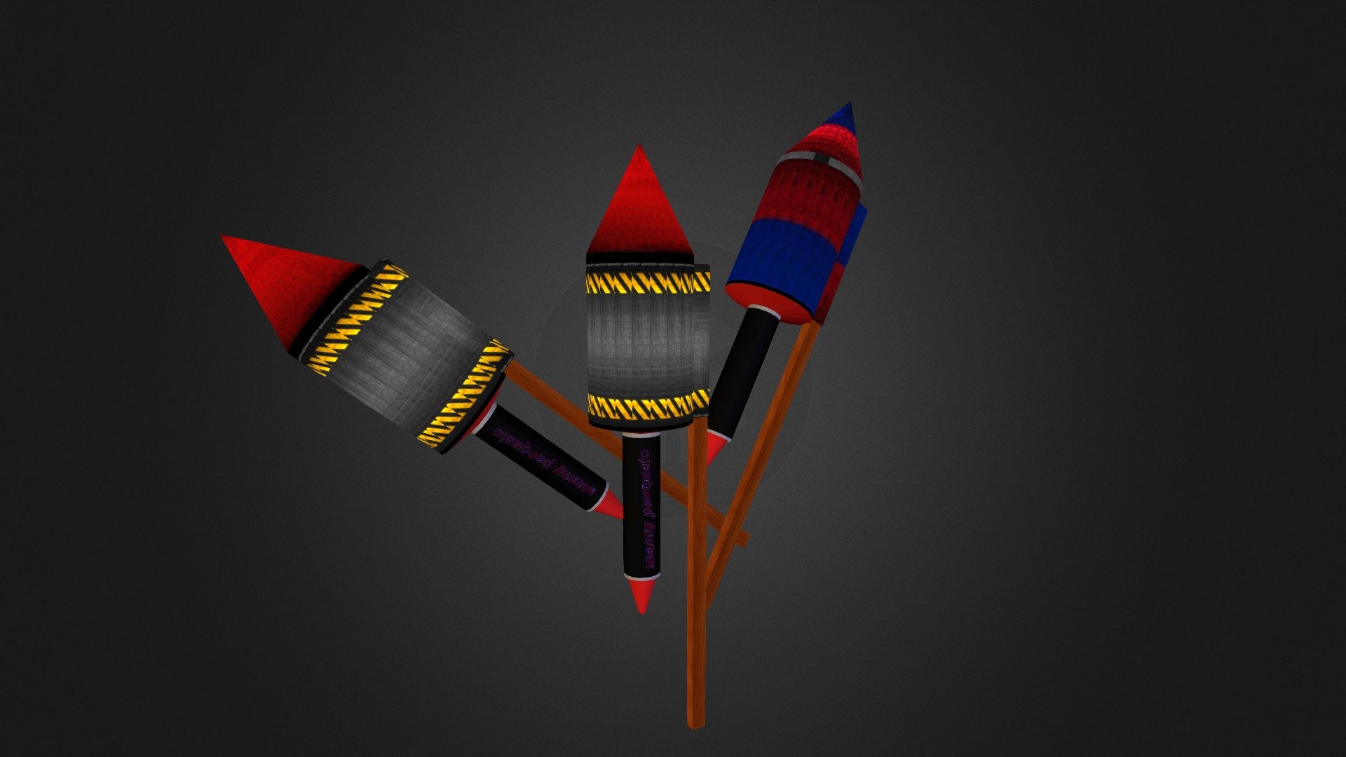 fireworks rockets - 3D model by micke (@micke.h) [f33051f] - Sketchfab