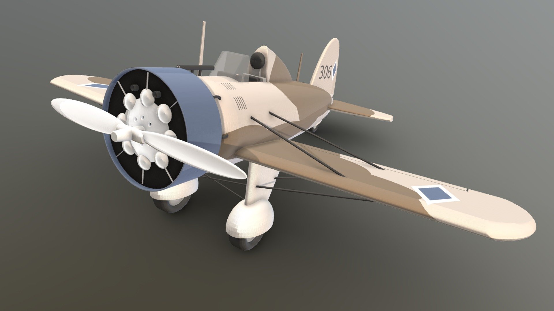 P-26 Peashooter - 3D model by The fancy bear (@A_fancy_bear) [f33089c ...