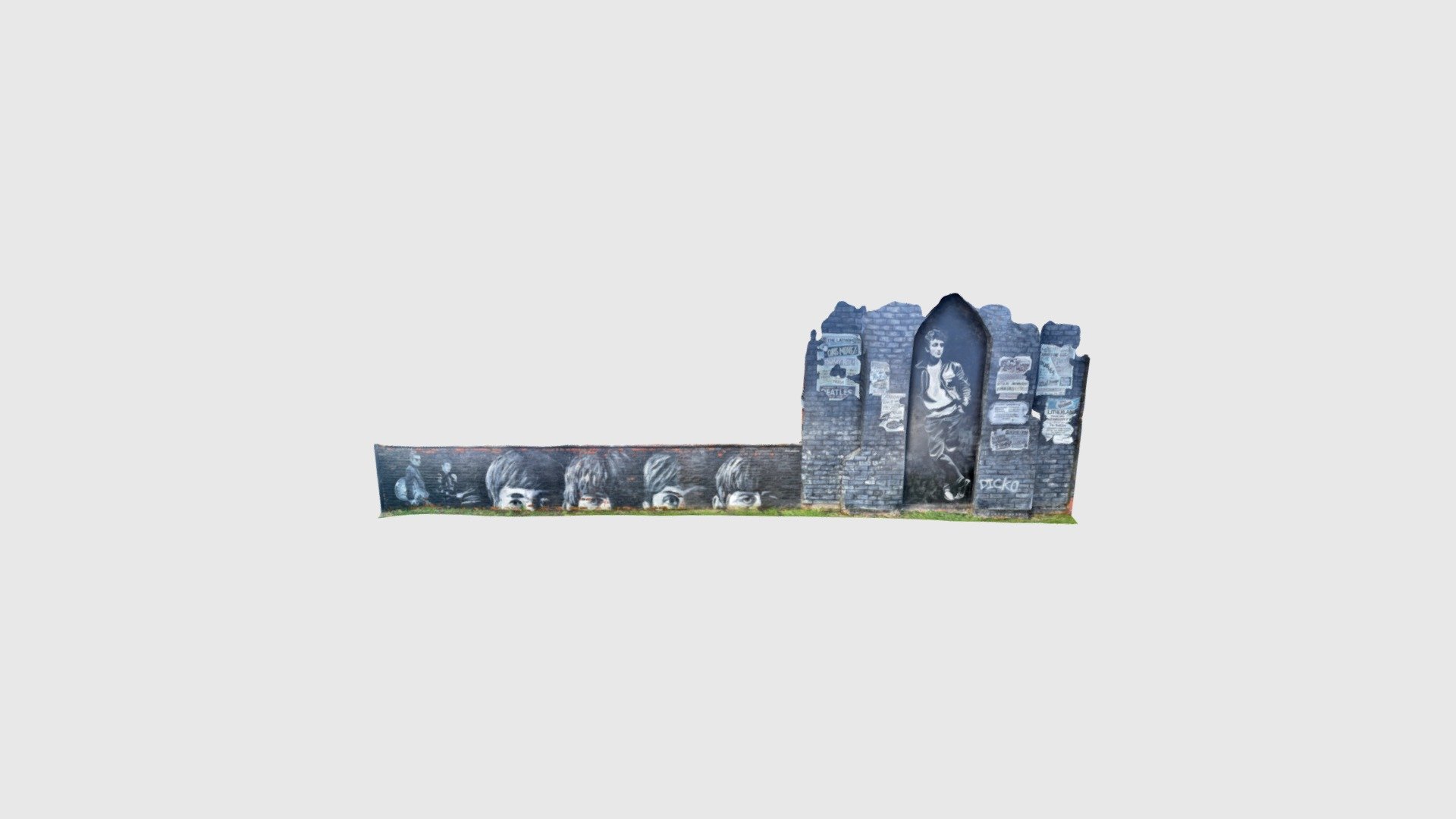 Beatles wall Seaforth Liverpool - Download Free 3D model by StickyFloyd ...