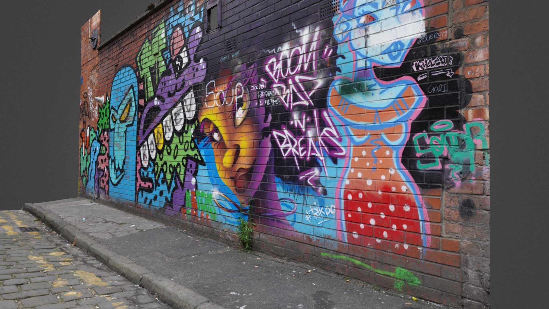 Graffiti In Manchester 2/24 - Download Free 3D model by Christians ...