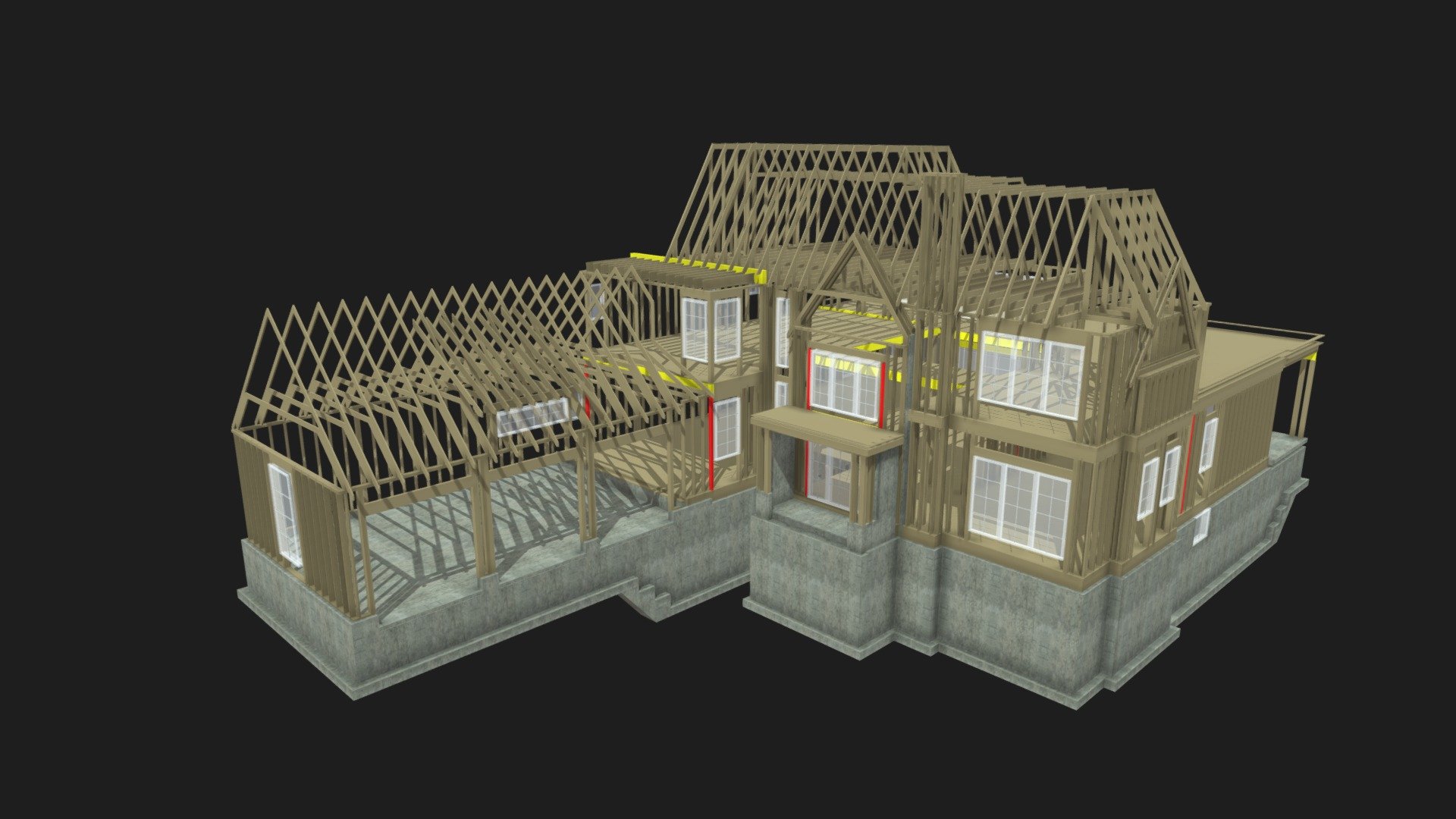 Wilkie - Roof Framing - 3D model by studio meliora (@studiomeliora ...
