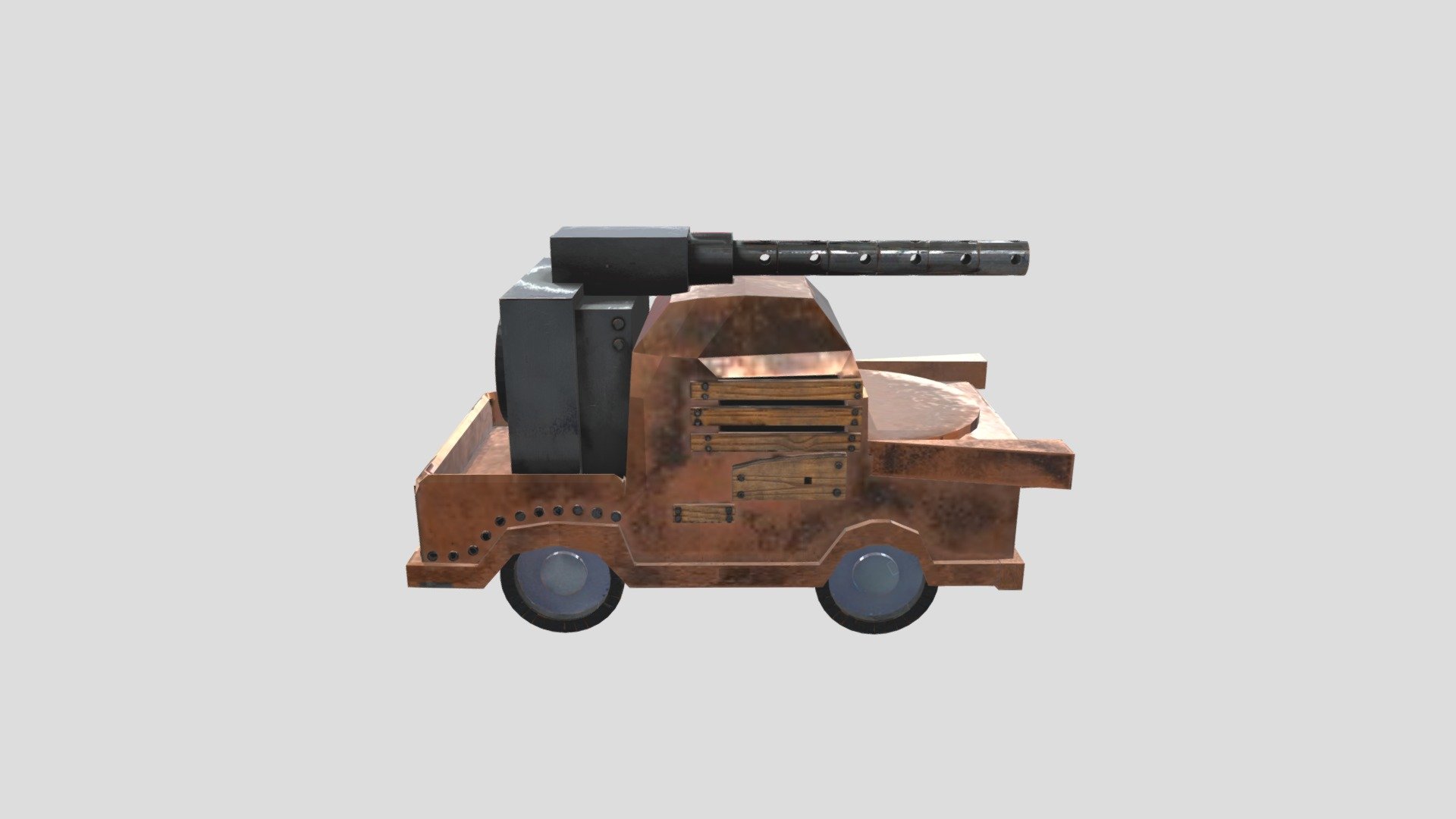 Vehicule with a machinegun - Download Free 3D model by Achrok [f335d5a ...