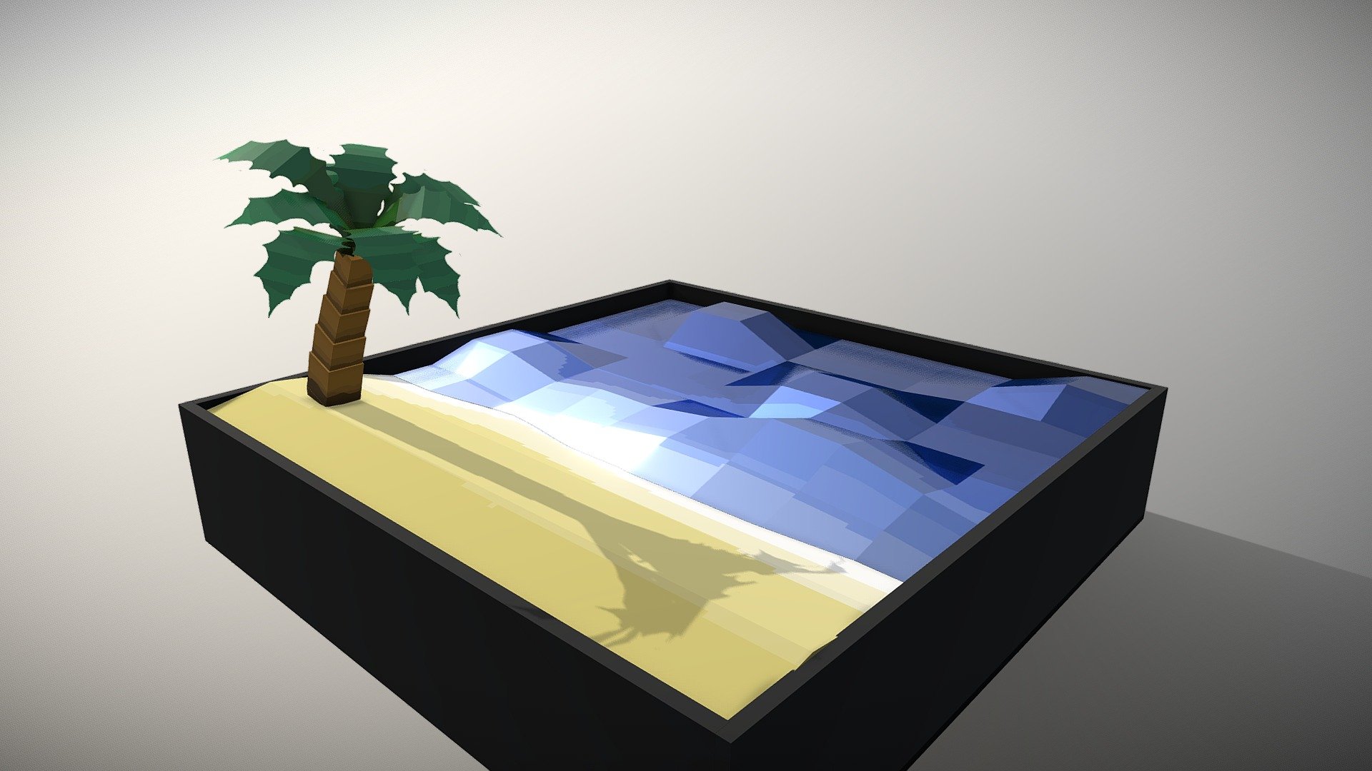 Low-poly Beach - 3D model by Astroxon57 [f338fac] - Sketchfab