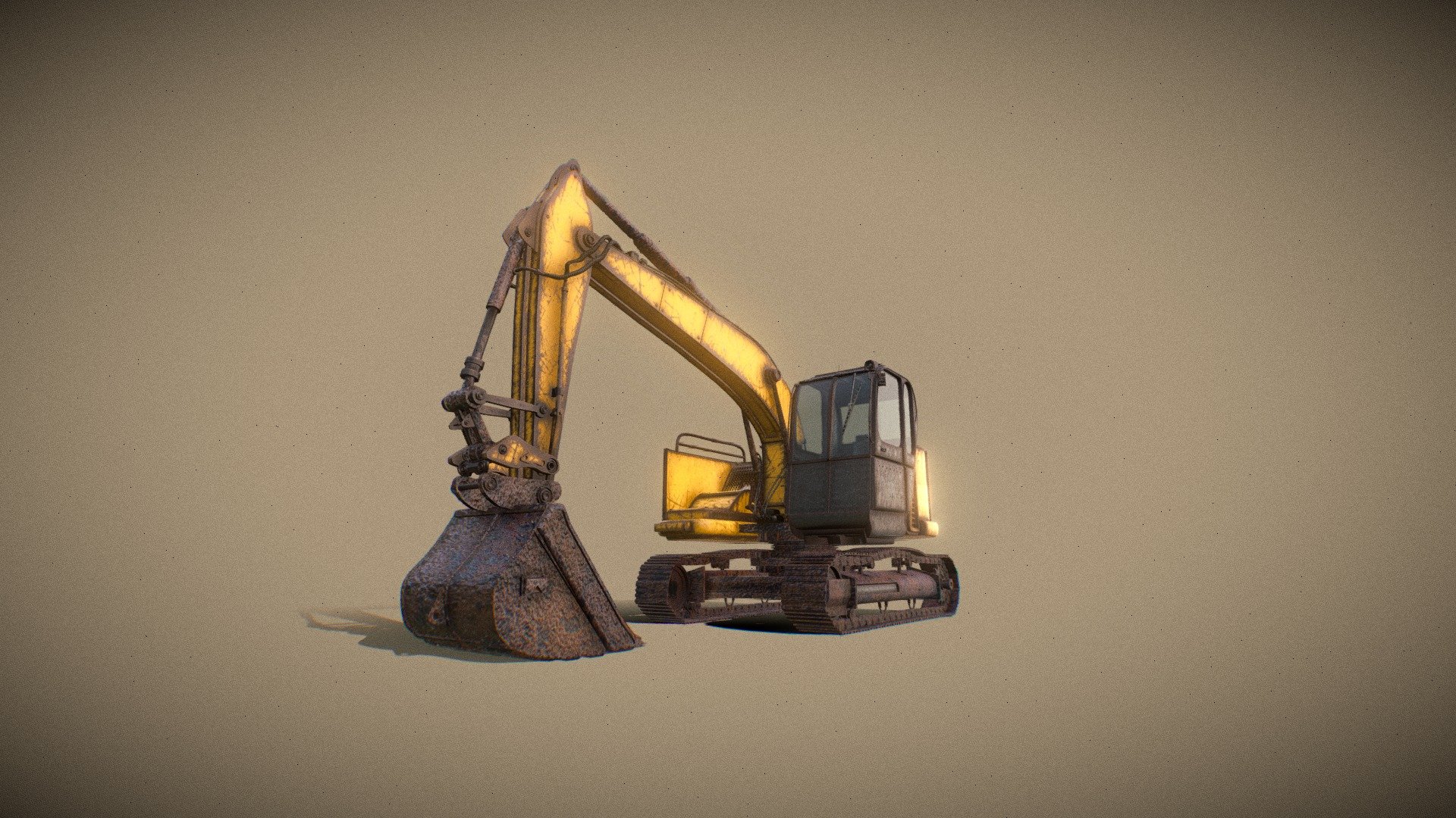Excavator - 3D model - Game ready - 3D model by mihirdoesvfx [f33f91a ...