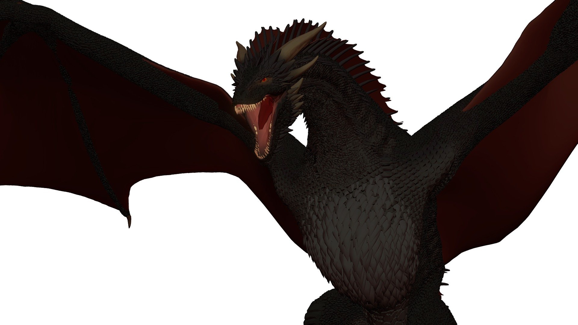 Drogon - The Winged Shadow - 3D model by Fabian.Costa (@Flavio.Fabian ...