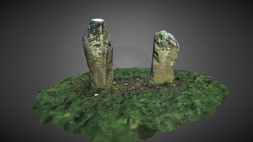 CO050-073001_Meenahony Standing Stone Pair - Download Free 3D model by ...