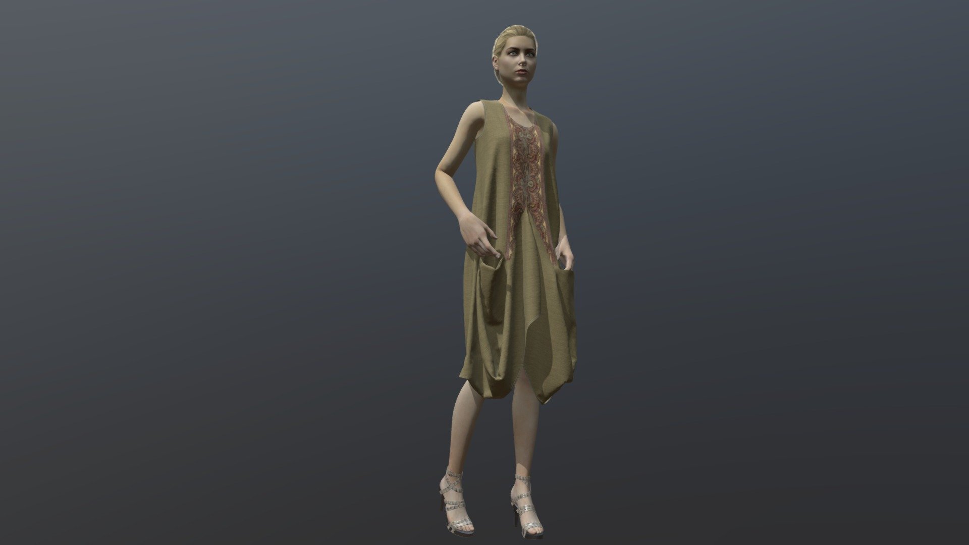 Boho dress - 3D model by Elena..Galachieva [f34e390] - Sketchfab