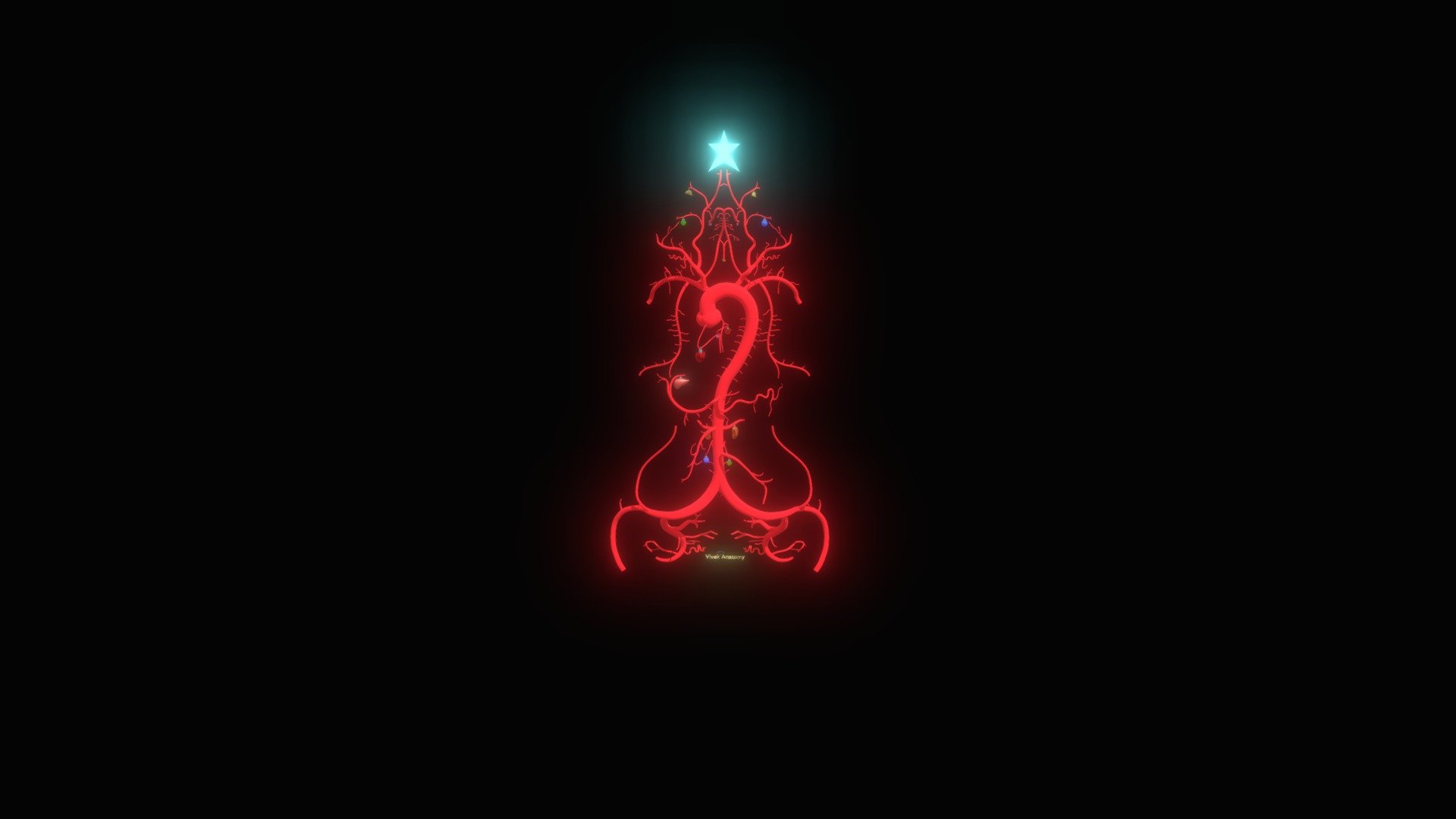 Christmas Arterial Tree - 3D model by VivekAnatomy [f34f078] - Sketchfab