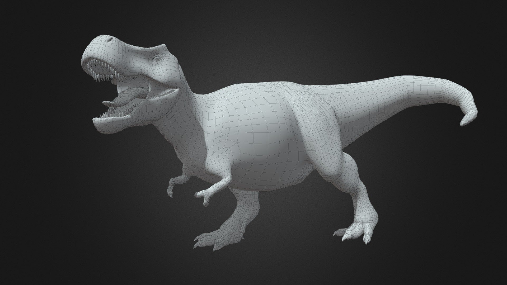 Tyrannosaurus Rex Rigged Basemesh - 3D model by Creature Guard ...