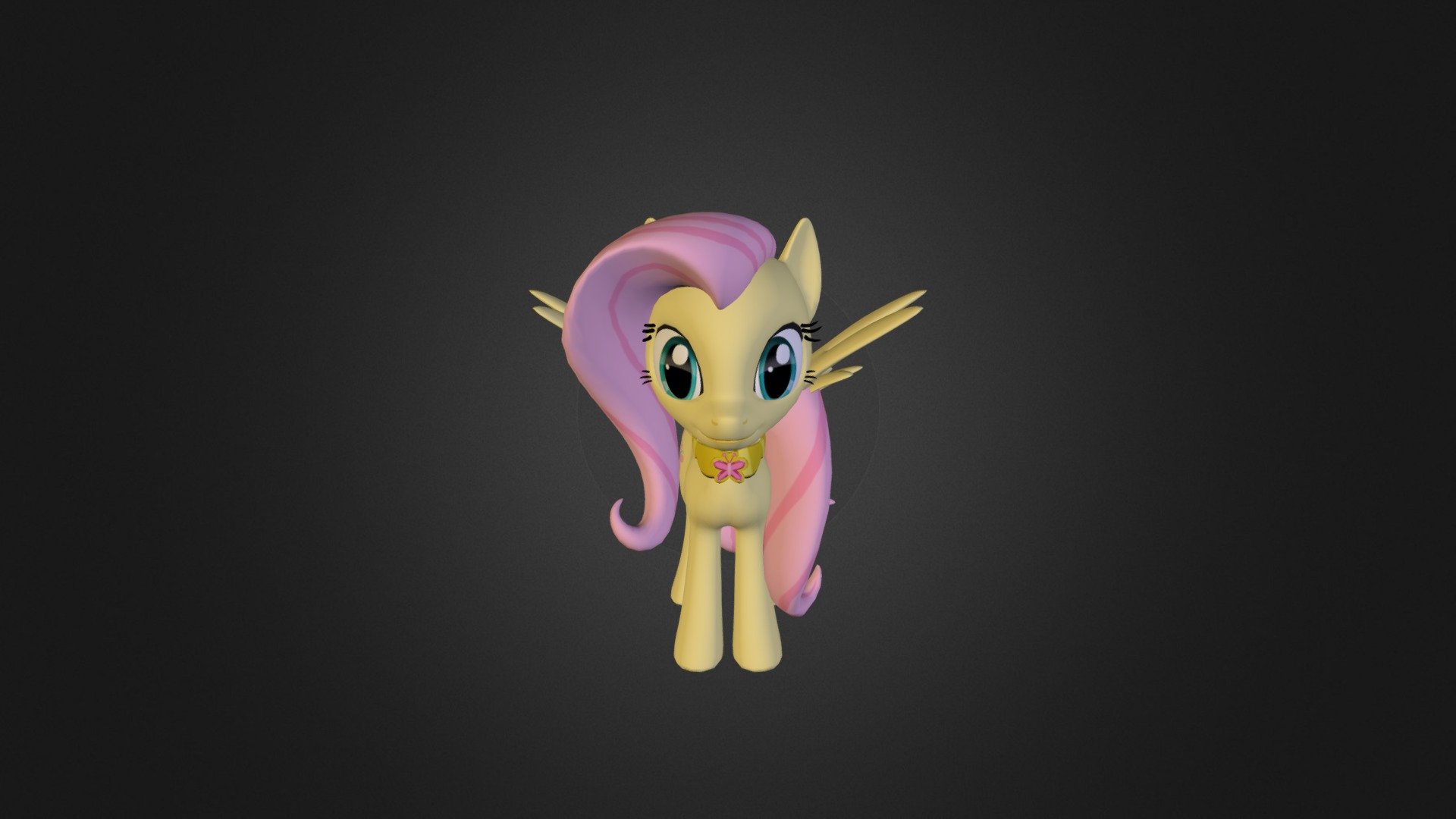 99ayt1cpo7-pony Model Fluttershy - 3D model by seriouspig [f35241e ...