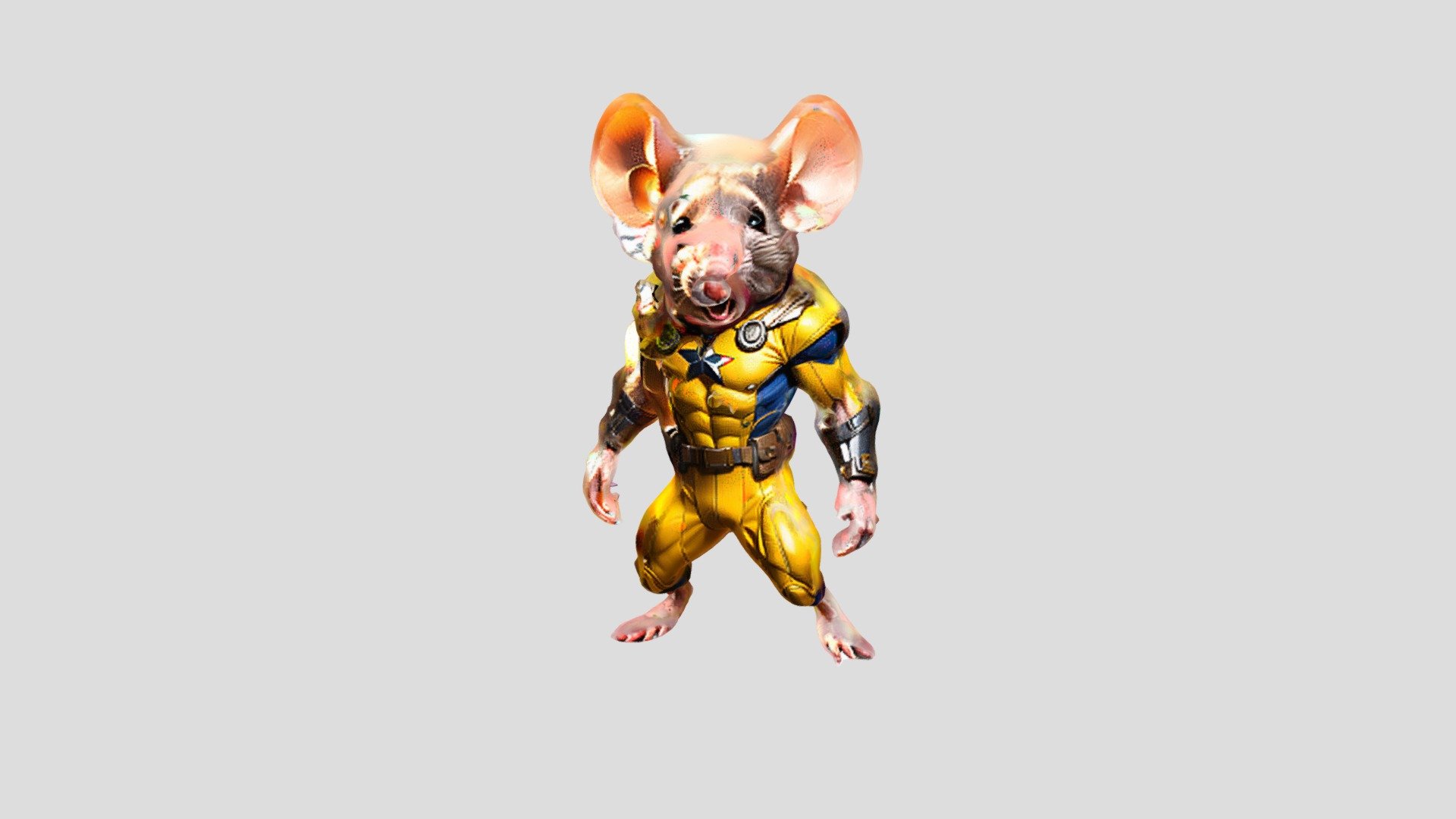 Mouse Superhero in Yellow Costume A mouse dre - Download Free 3D model ...