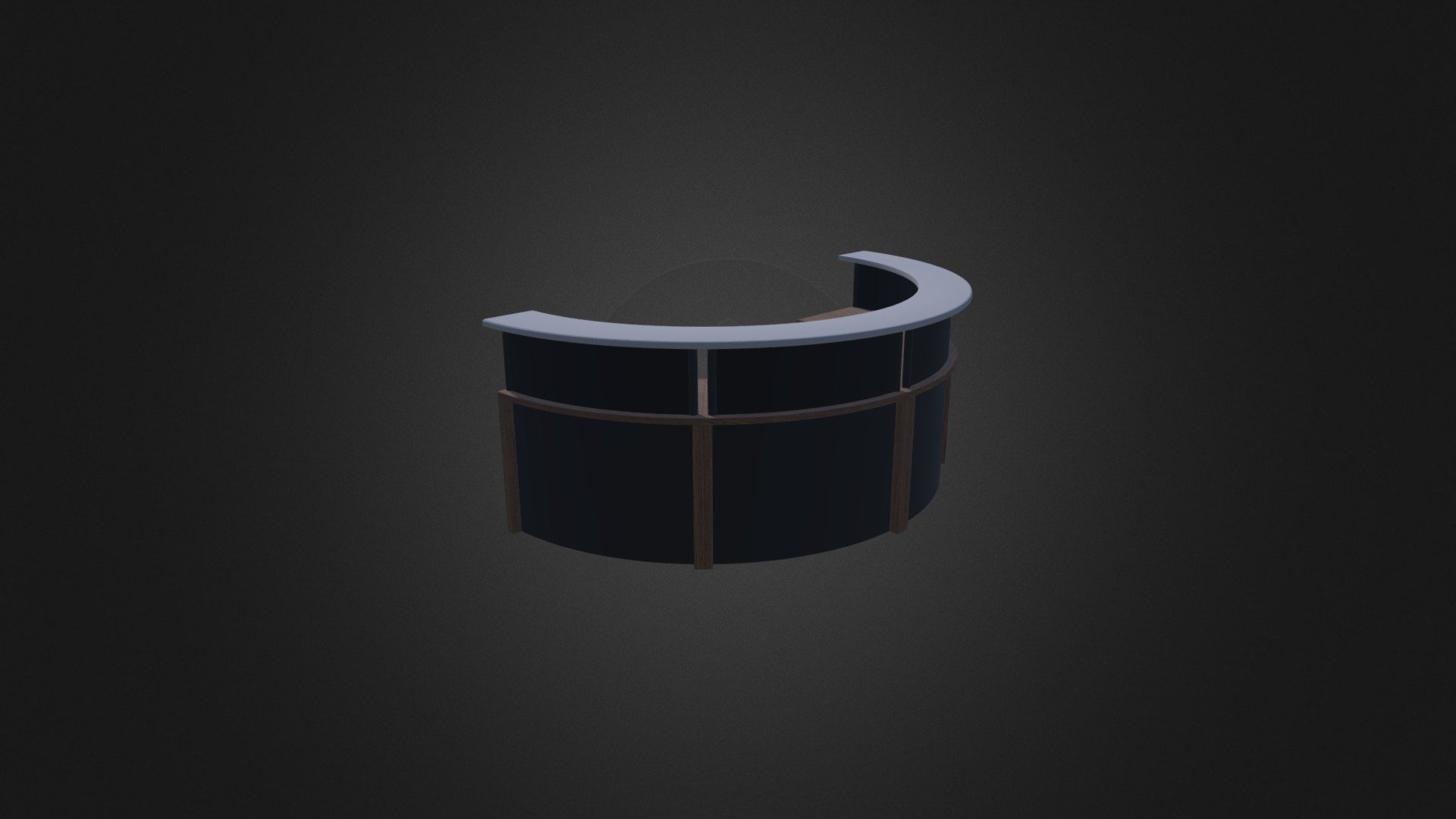 Round Reception Desk D Model - Buy Royalty Free 3D model by cgaxis ...