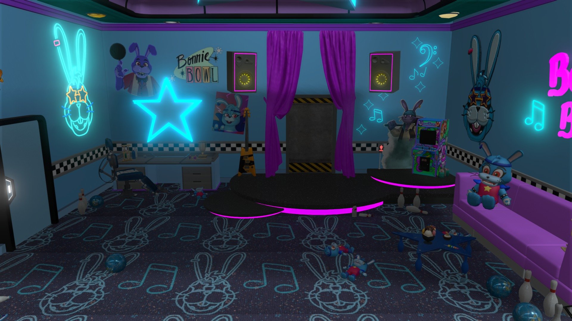 Custom Glamrock Bonnie's GreenRoom - Download Free 3D model by ...