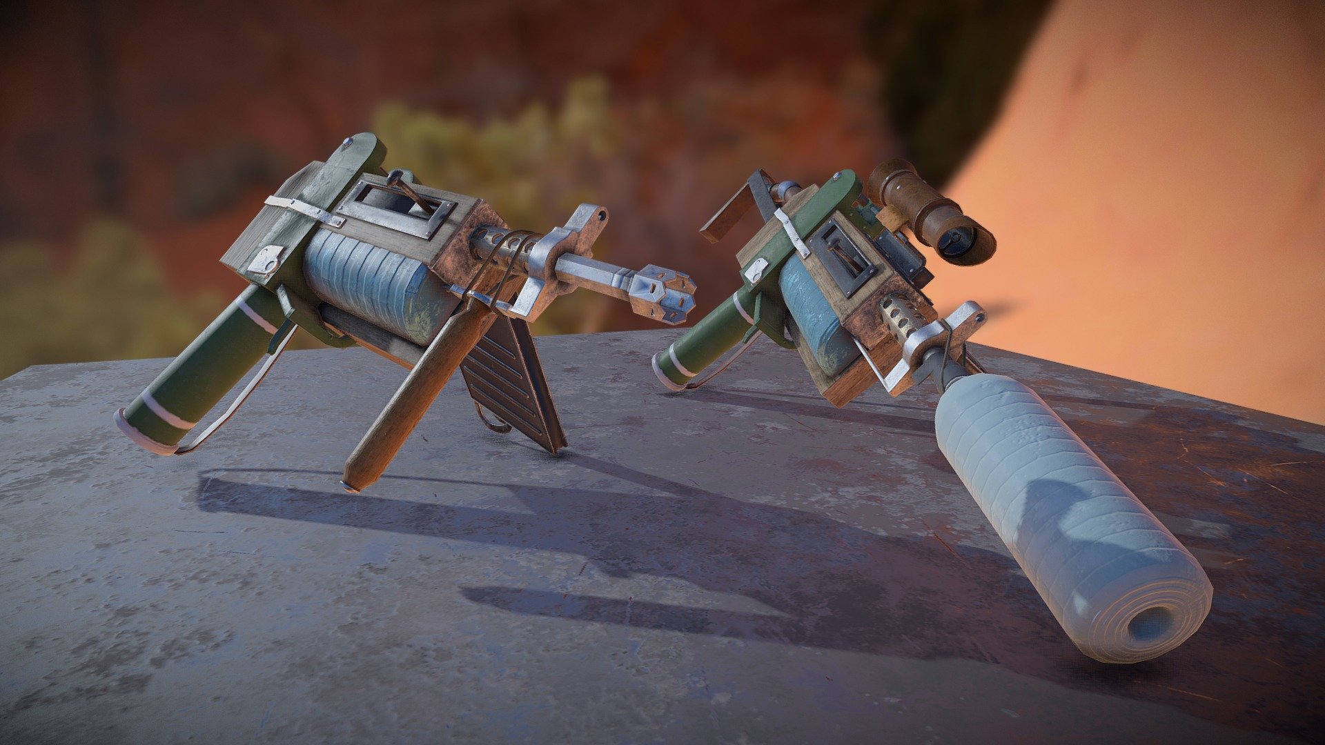 Post-Apocalyptic Pistol - 3D model by Kendrick Russell (@Buce) [f356b9e ...