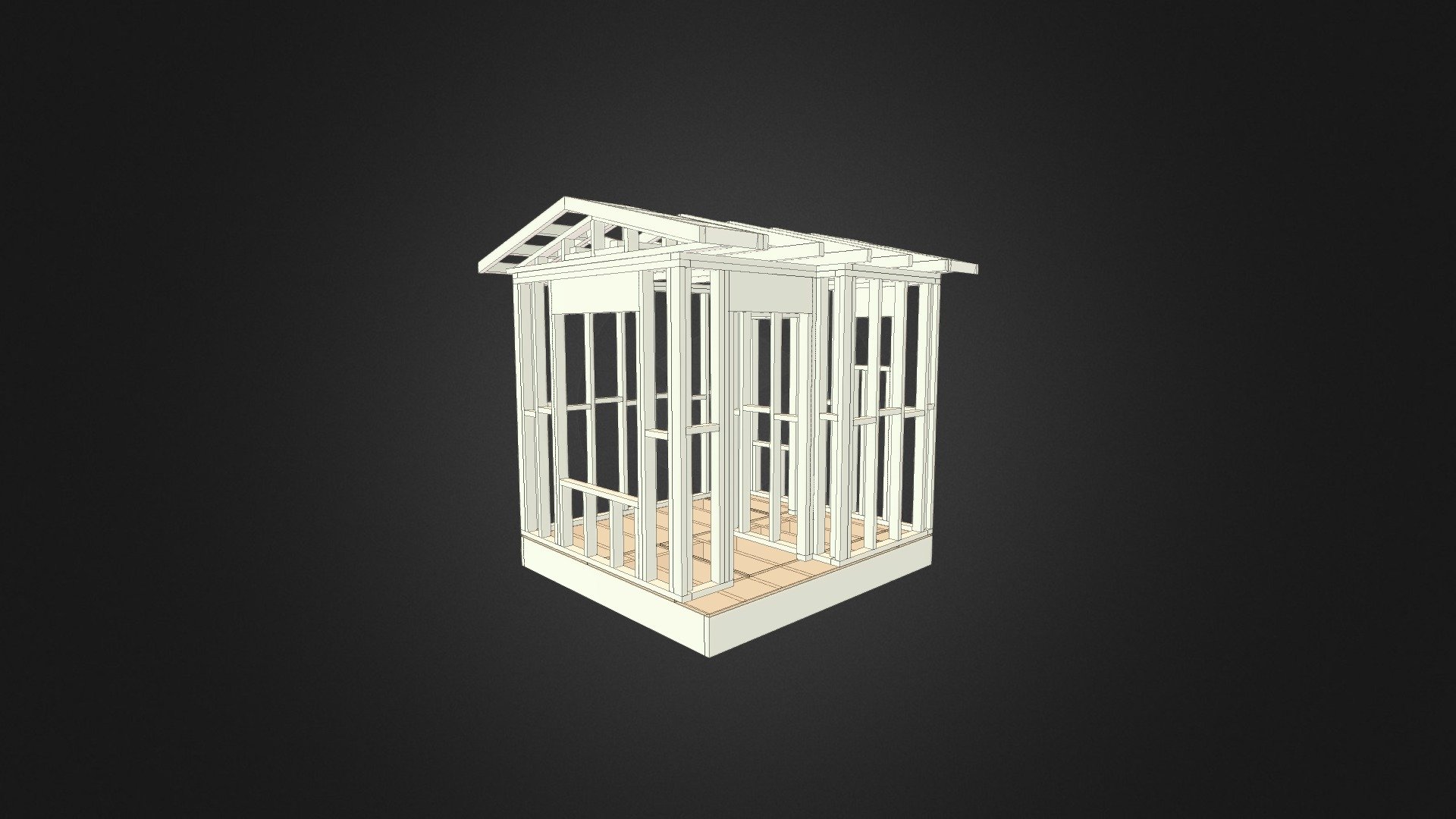 Curso - Wood Frame - 3D model by Eng.º Emerson Soares (@eng ...
