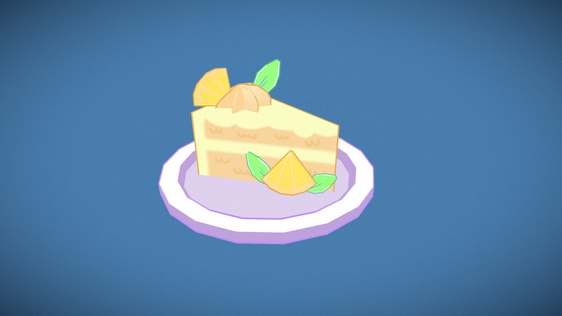 Lemon Cake - 3D model by yula (@yulafufu) [f358695] - Sketchfab