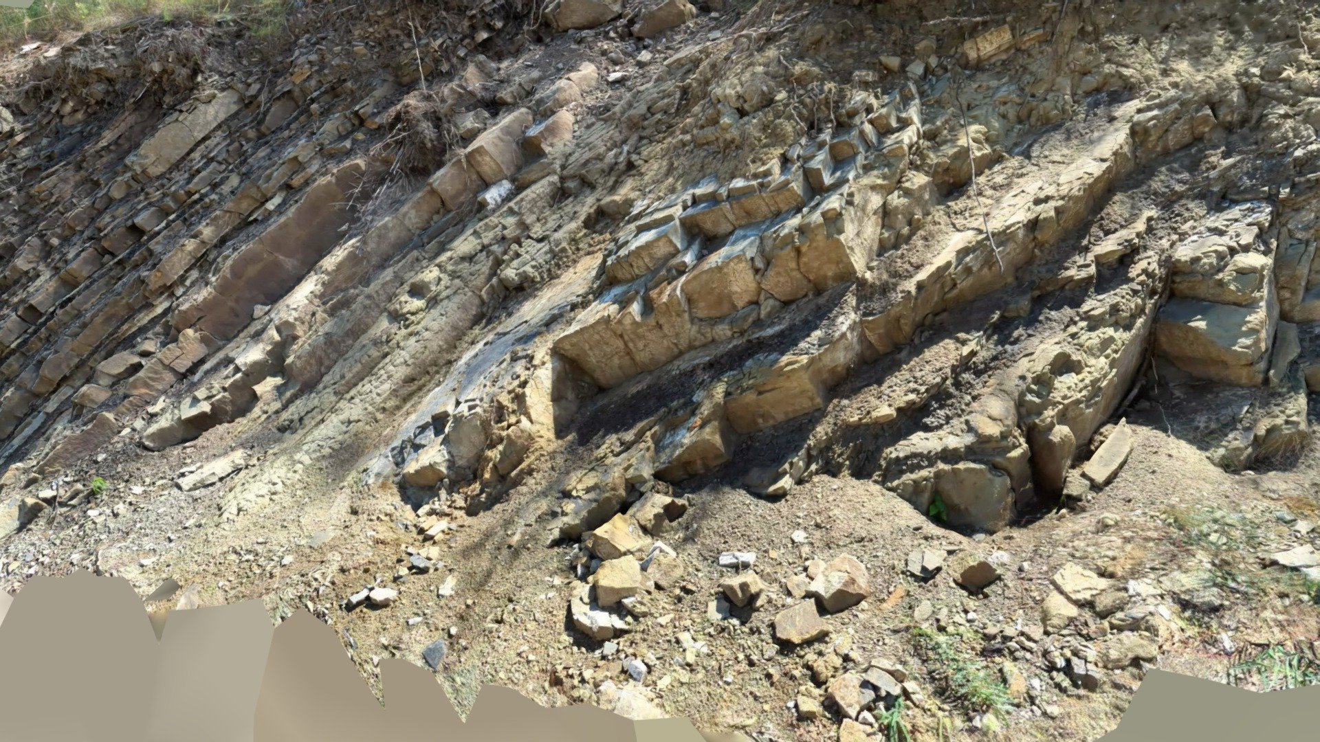 Geological Outcrop (Reality Scan) Test - Download Free 3D model by ...