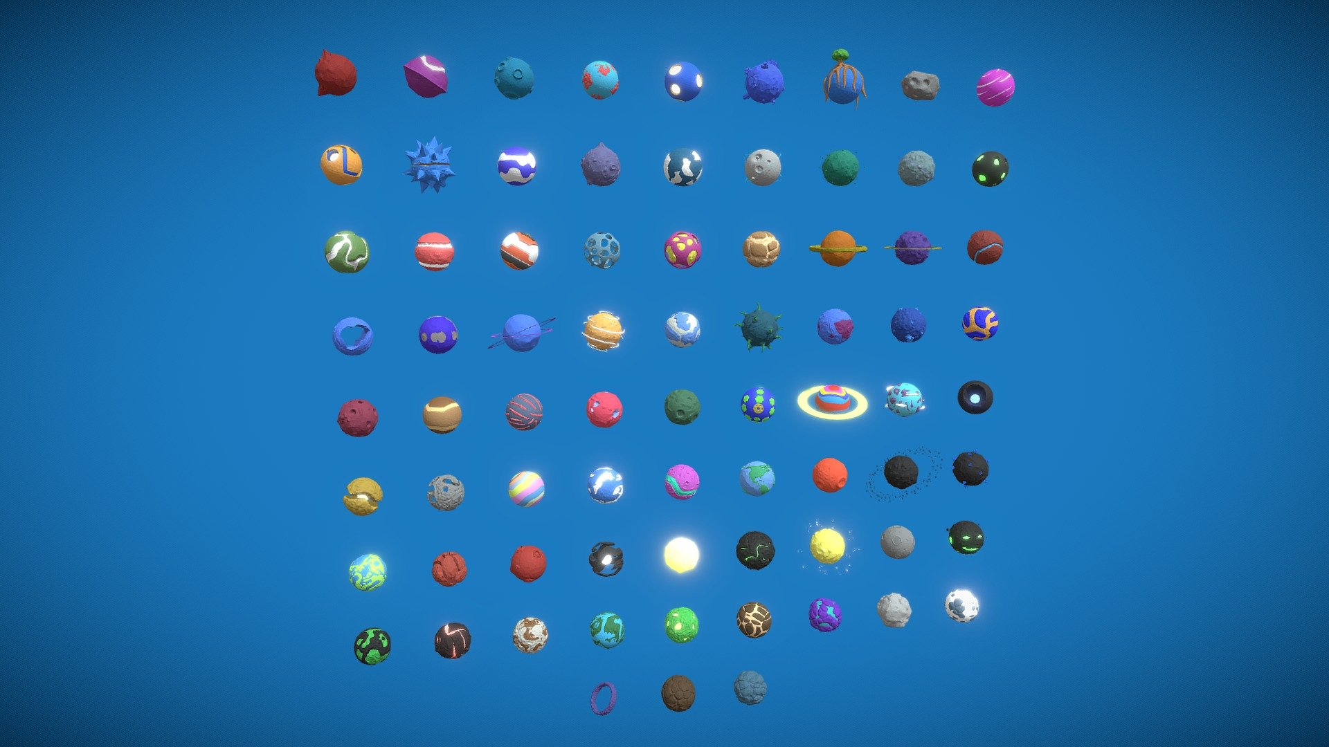 Low Poly Planets - 3D model by iPoly3D [f3620ef] - Sketchfab