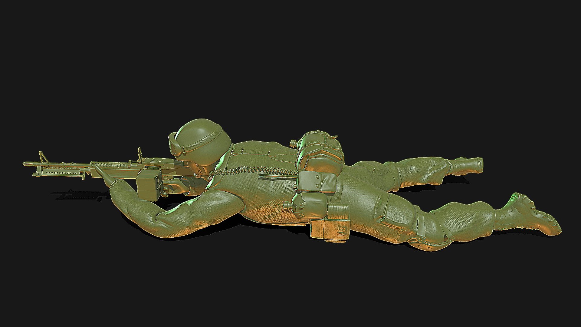 75th Ranger Prone - US Army - Buy Royalty Free 3D model by Viky_3D ...