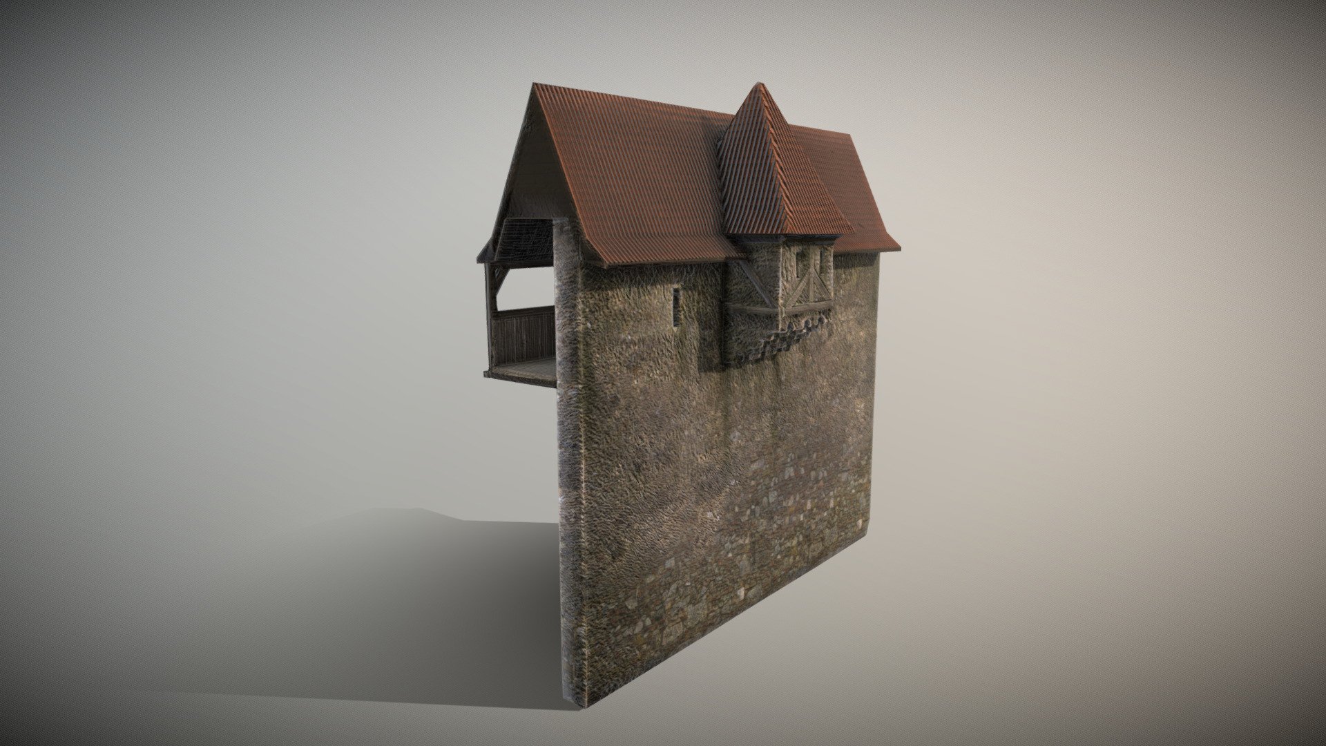Castle Wall - 3D model by VR 360° Expert (@vr360expert) [f36b445 ...
