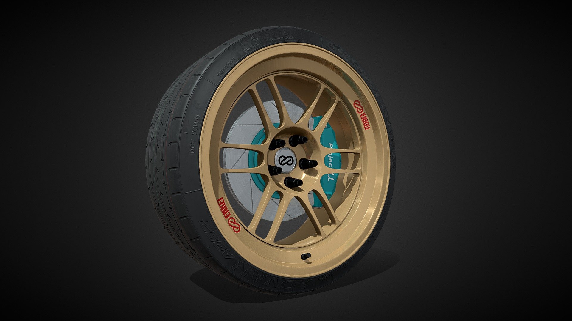 ADVAN®-A052 • ENKEI®-RPF1RS • Project Mu - Buy Royalty Free 3D model by ...