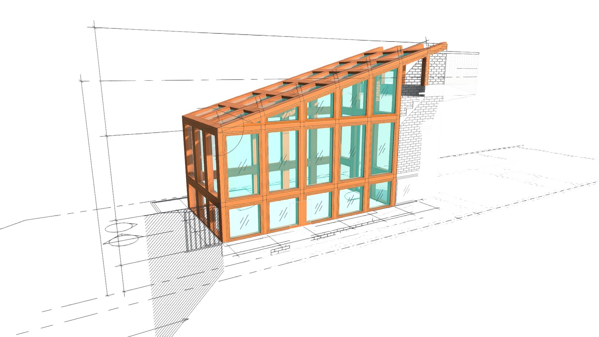 Custom Sun Room 22 ft L x 9 ft W - 3D model by Conceptual Engineering ...