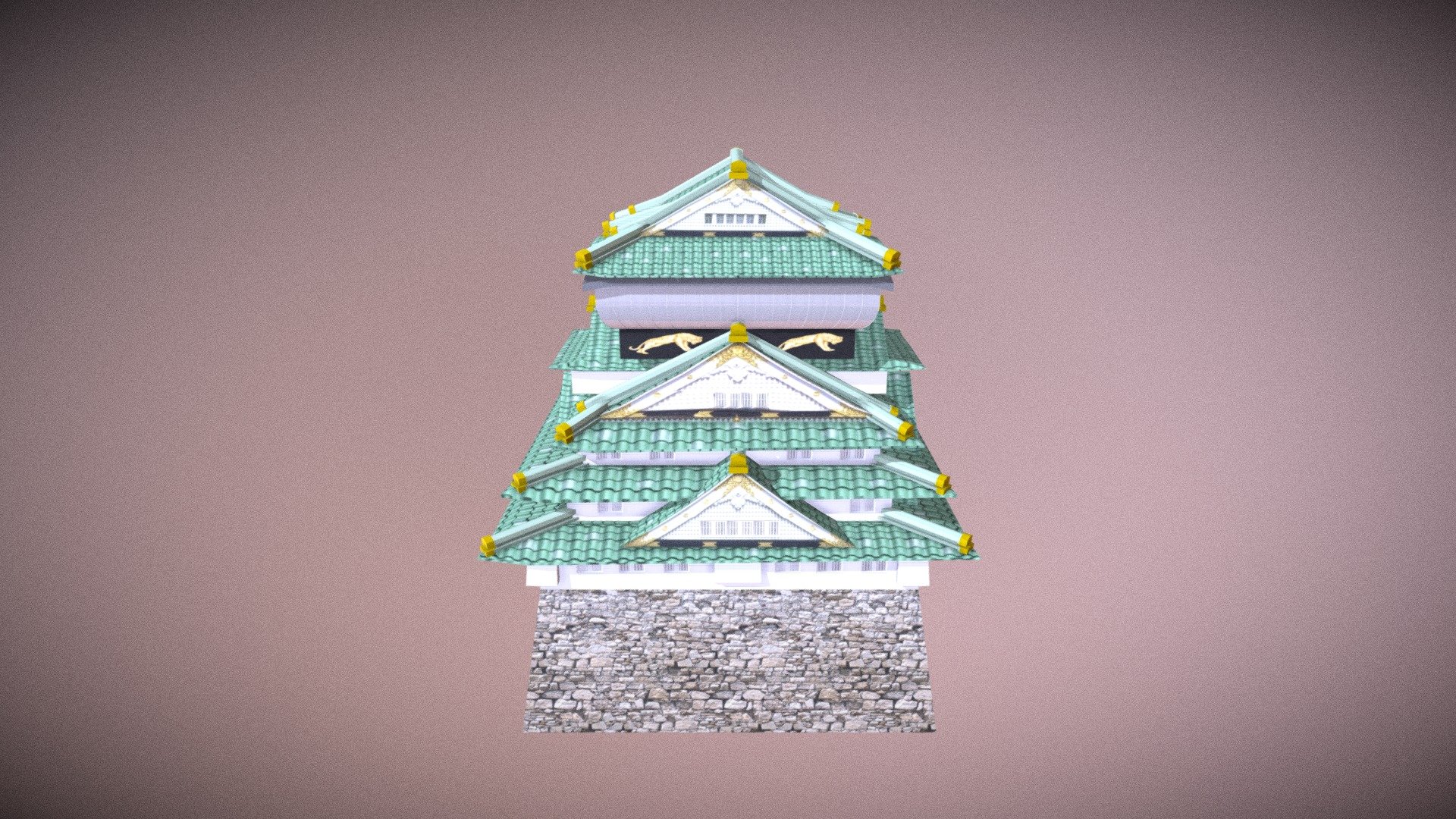 Osaka Castle - 3D model by jonahminihan [f374a30] - Sketchfab