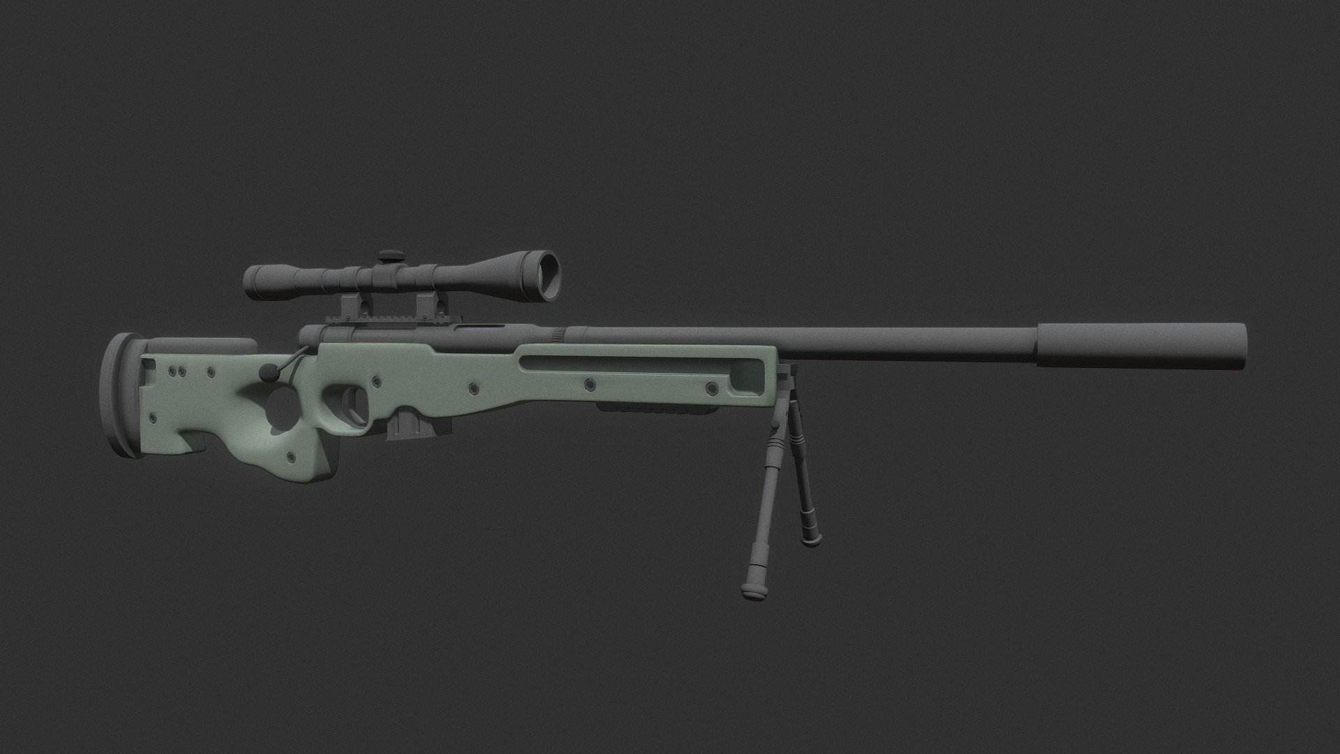 L96A1 Sniper - Download Free 3D model by Matrixxy [f37675c] - Sketchfab