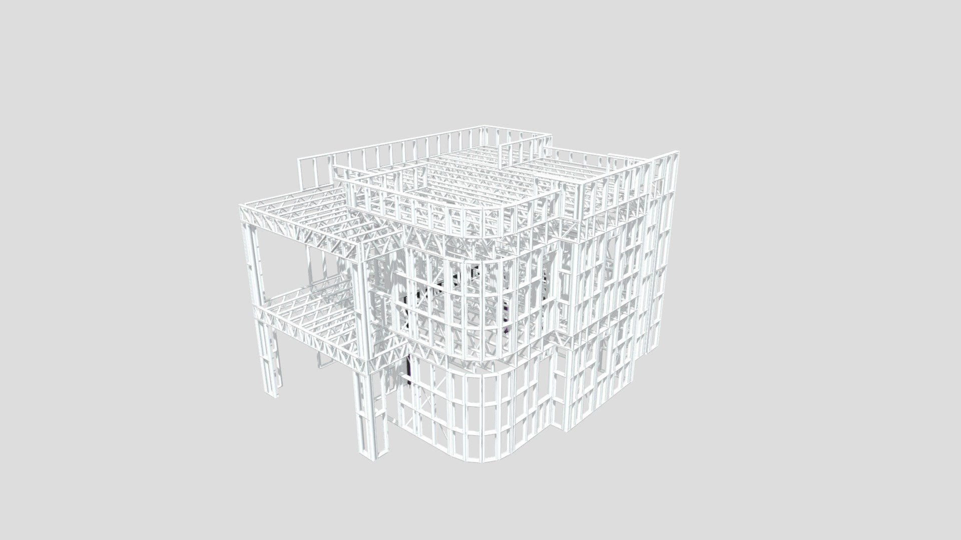 Modern Curved Unit 2- Story - 3D model by HonorBuilt Homes & Studios ...