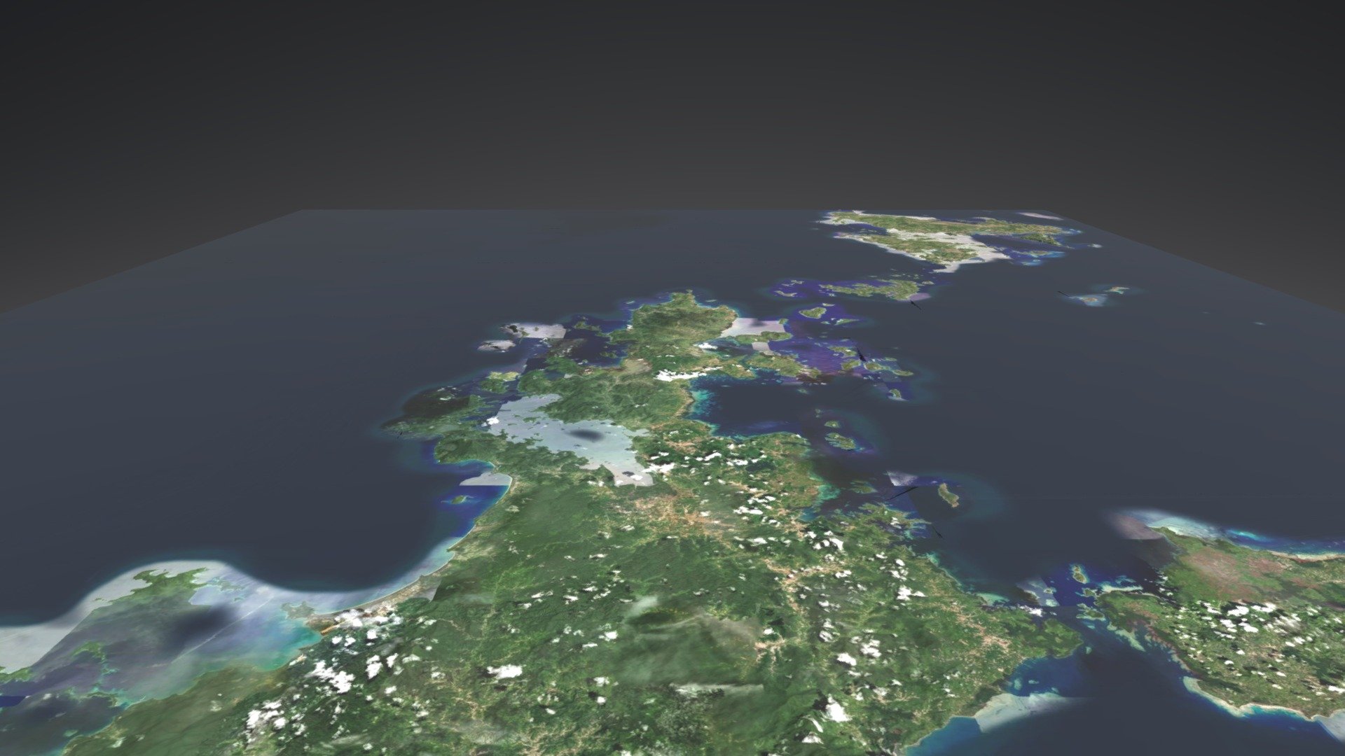 Palwan El Nido , terrain map with Mapbox Sat tex - 3D model by budots ...