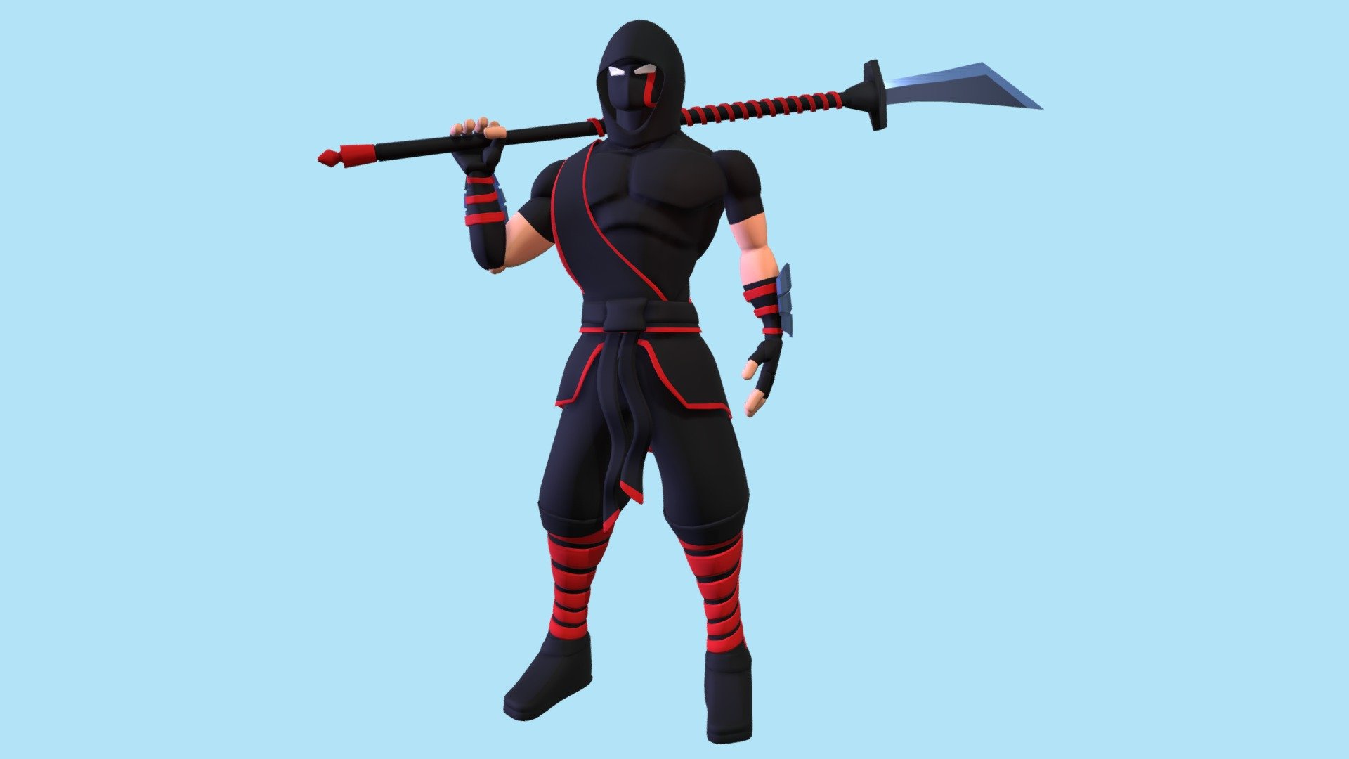 Stylized ninja 3D model - Buy Royalty Free 3D model by Shin Xiba 3D ...