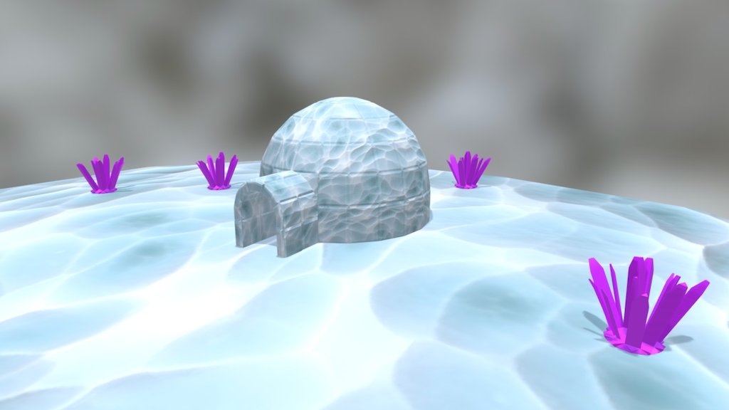 Igloo On Iceberg (Scaled UV Maps - 3D model by mccarlp [f37e8ef ...