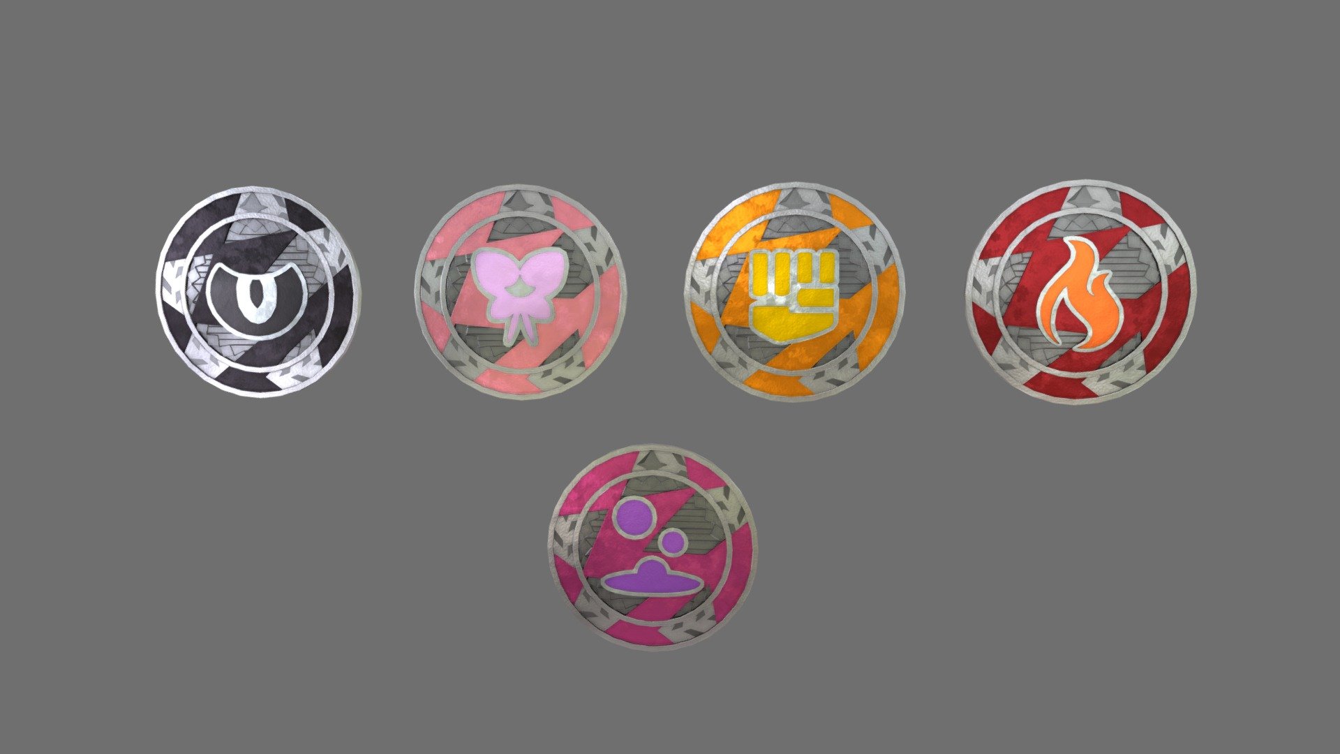 Pokémon Paldea Star Path Badges - 3D model by LucasPresoto [f37ebdc ...