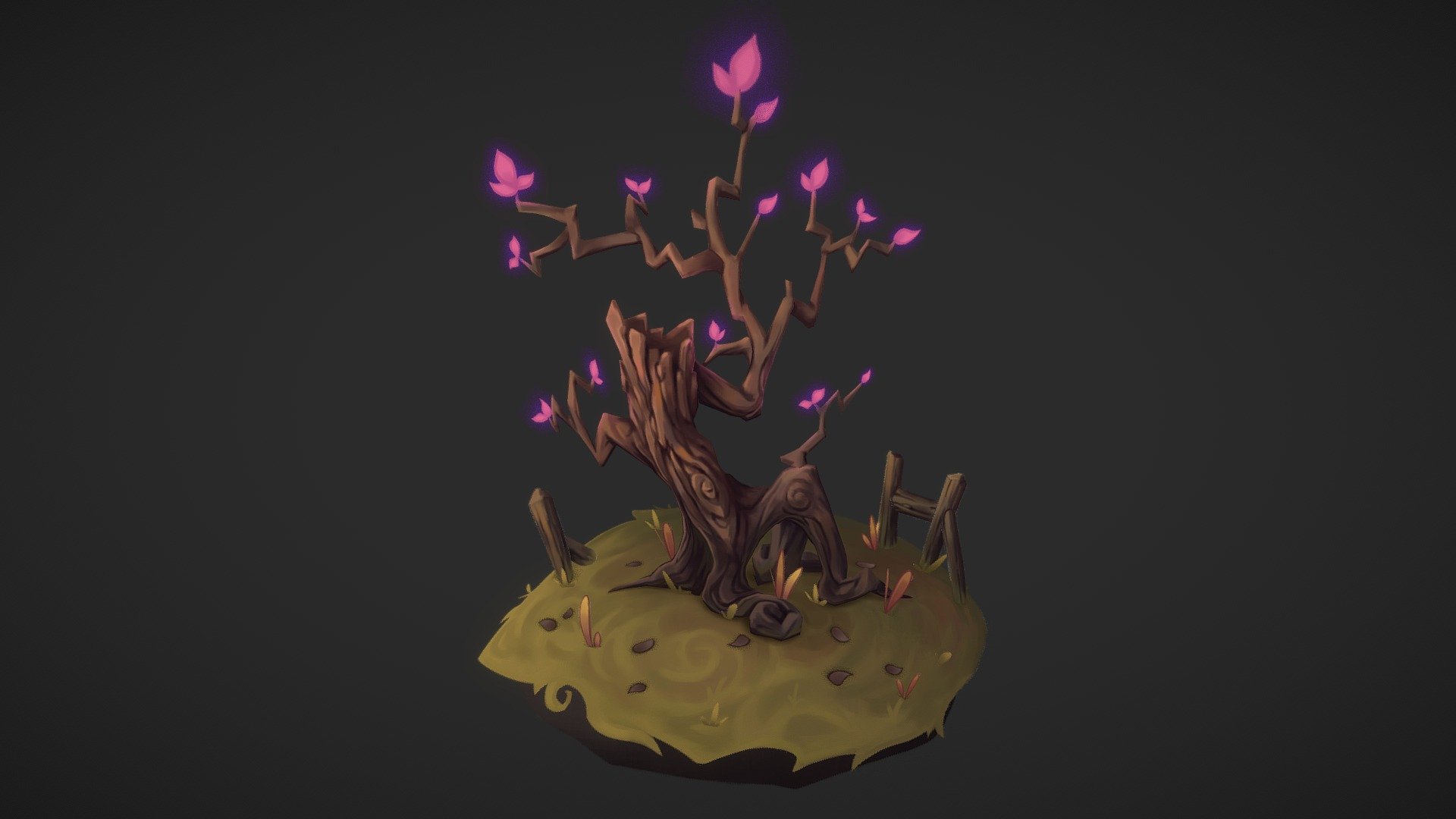 2.5D Tree CGMA - 3D model by atmatie [f37f516] - Sketchfab
