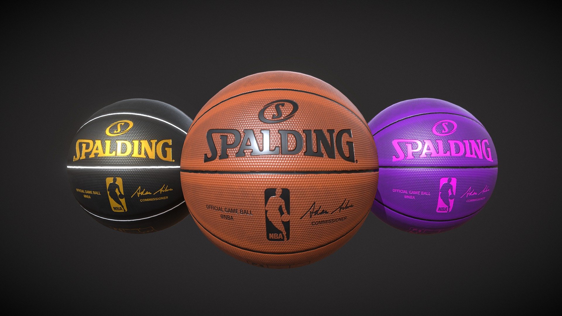 Spalding - Basketballs - Buy Royalty Free 3D model by youssefjoukeh ...