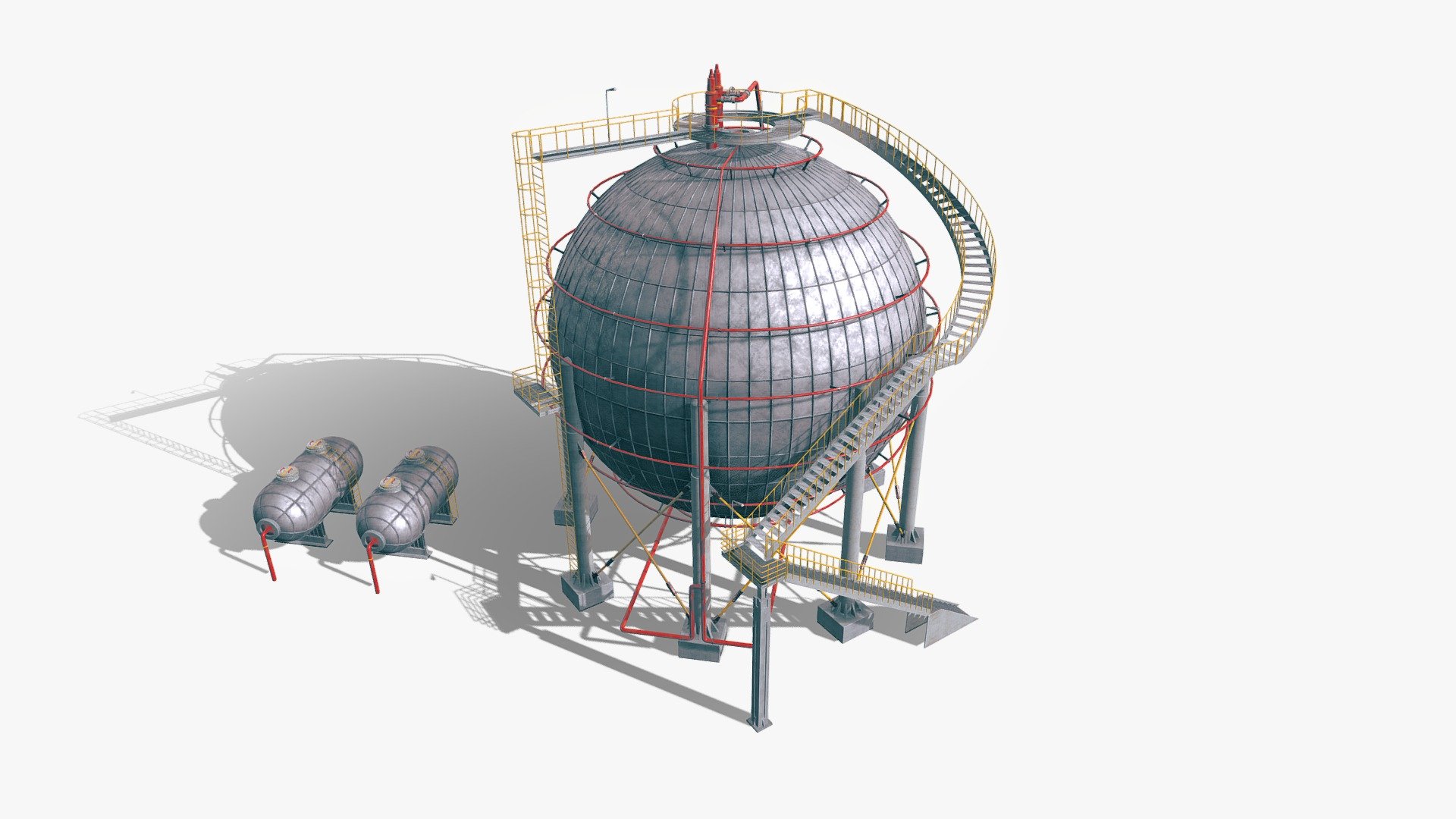 Gas / Oil Tank / Refinery / Storage - Download Free 3D model by ...