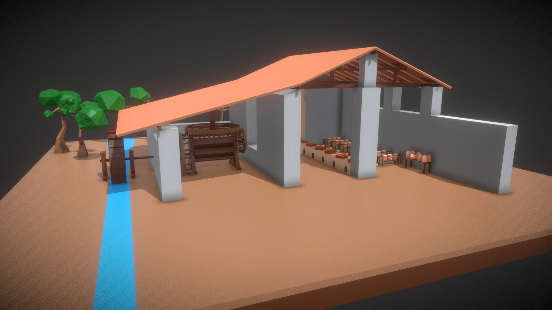 Sugar Cane Mill (c. XVI, Santos, Brazil) - WIP - 3D model by Alex ...