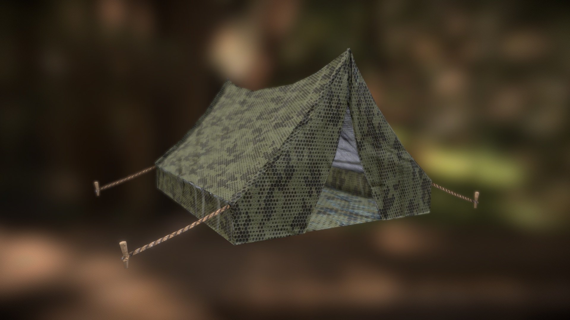 Heavy Plastic Military Tent AR VR PBR - Buy Royalty Free 3D model by ...