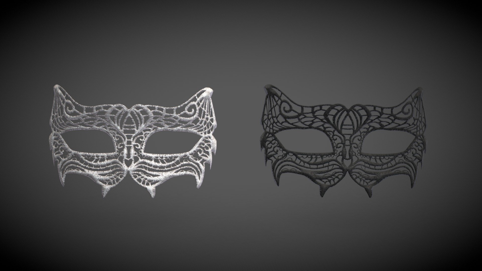 Lace Masquerade Masks - Carnival Masks - Buy Royalty Free 3D model by ...