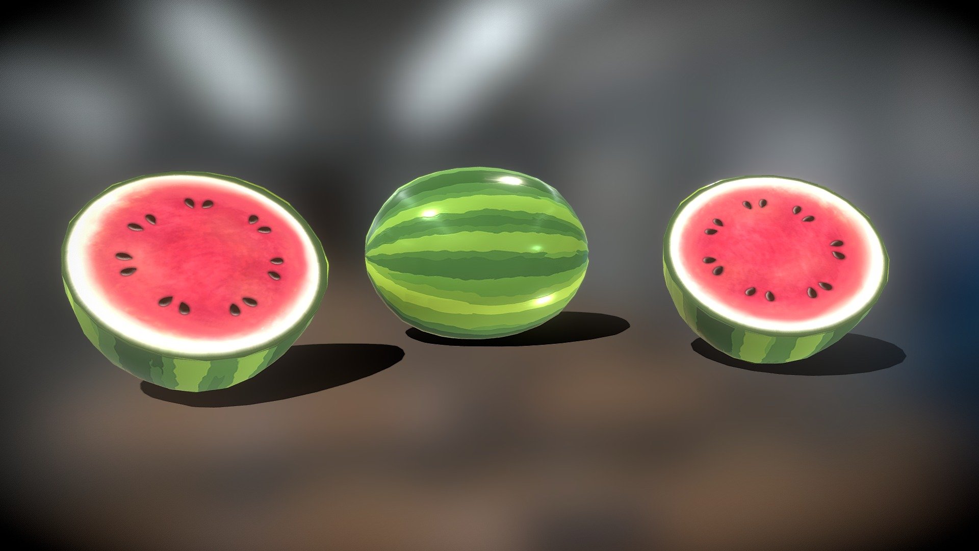 Watermelon Fruit 3d model - Download Free 3D model by srikanthsamba ...