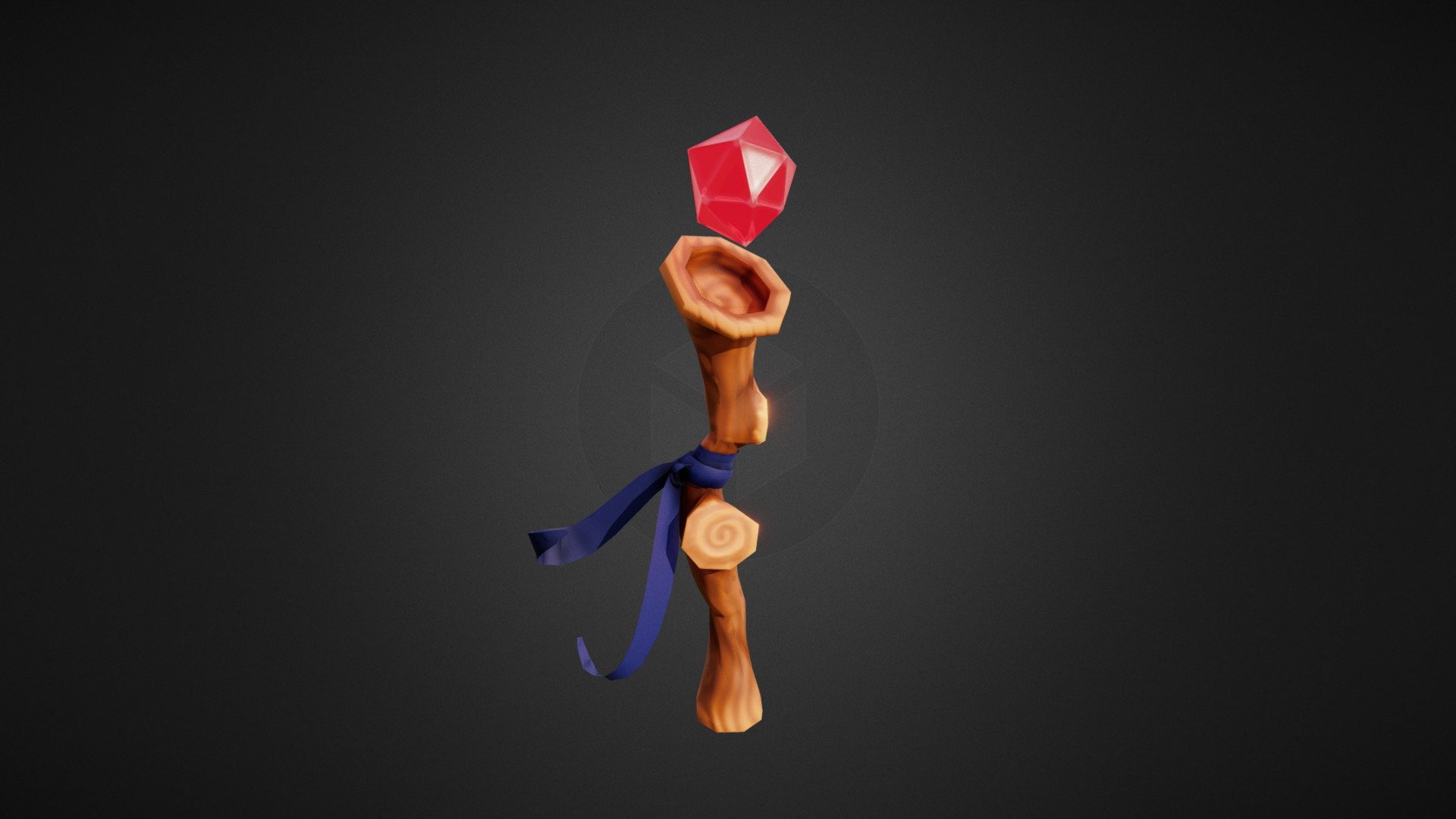 Magic Staff - Download Free 3D model by 3Dassetclub [f38c860] - Sketchfab