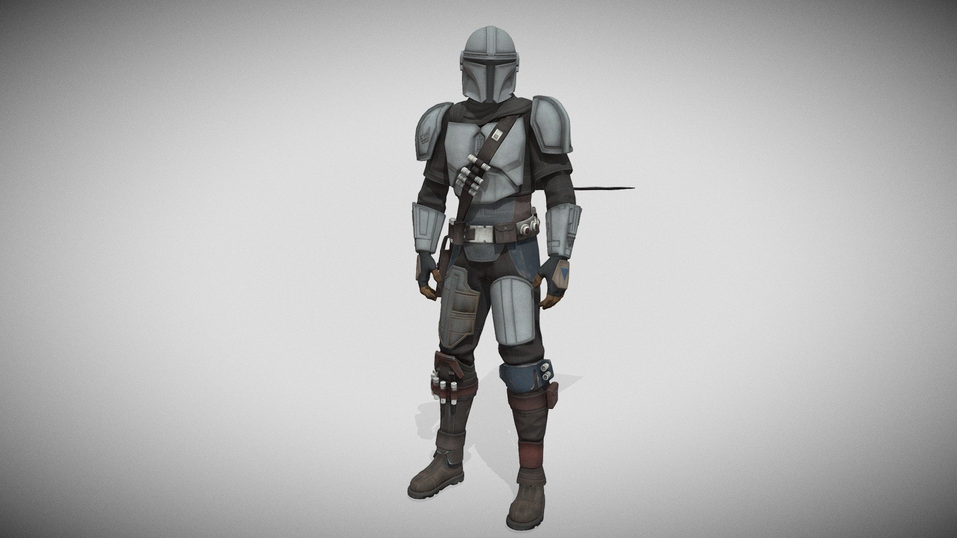 Mandalorian - 3D model by Marc Sawyer (@whitewashstudio) [f38e4b3 ...