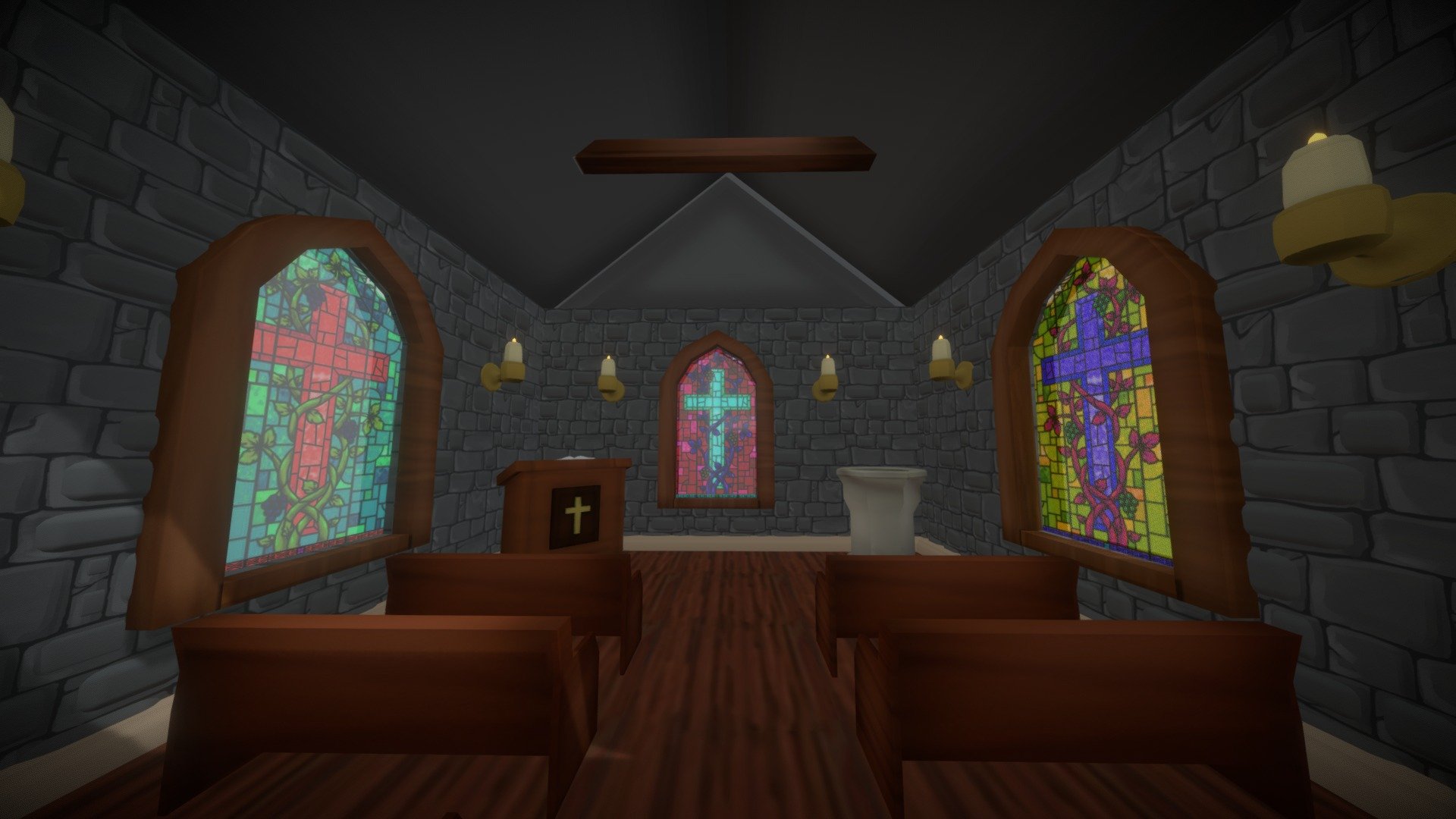 Chuch Interiror - Download Free 3D model by Amy Jones (@ajones1 ...