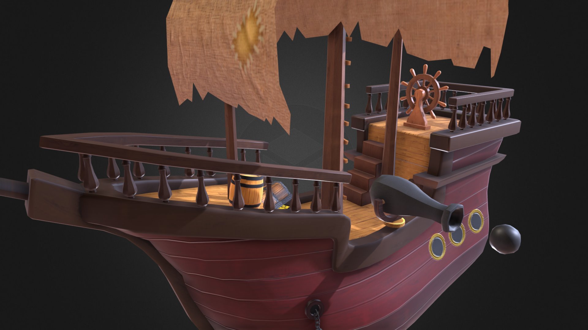 Pirate Ship - 3D model by nicovangoed [f392e3c] - Sketchfab