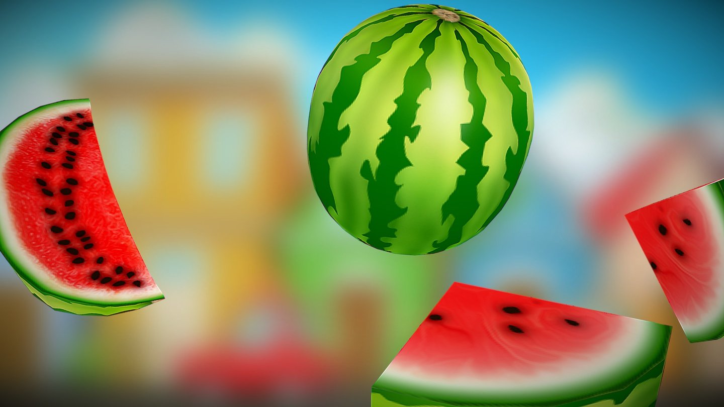 Watermelon - 3D model by Neberkenezer [f39362f] - Sketchfab