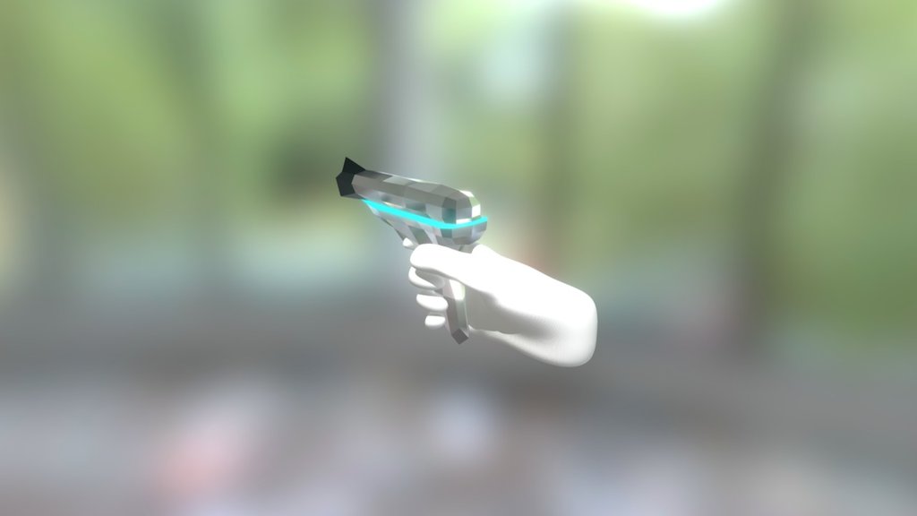 Unrigged hand model w/ placeholder pistol Mk. 3 - 3D model by Crazy ...