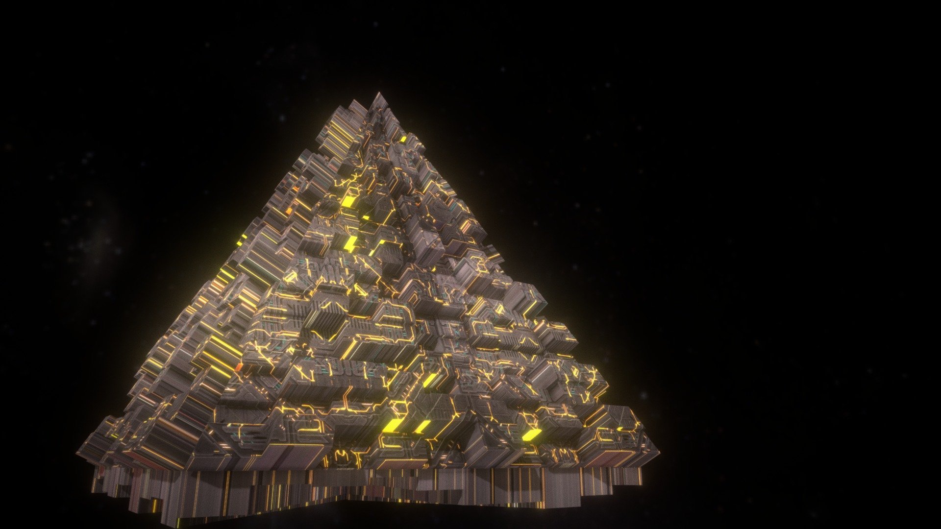 Futuristic Pyramid Cityscape - Download Free 3D model by Inditrion ...