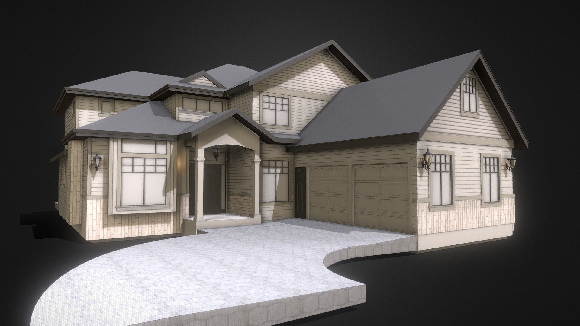 DUPLEX HOUSE - 3D model by GOFOR3D [f39c736] - Sketchfab