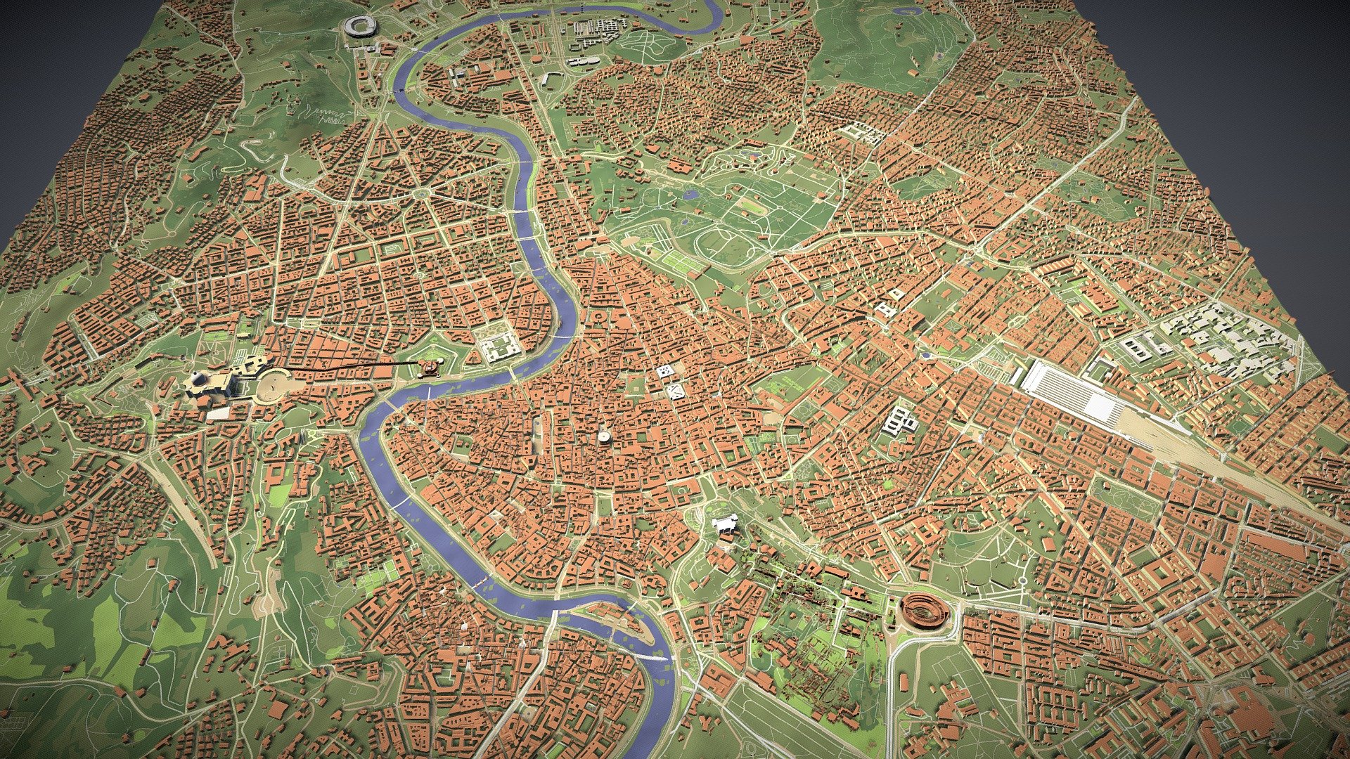 Rome Italy - city and urban - Buy Royalty Free 3D model by Jinda ...