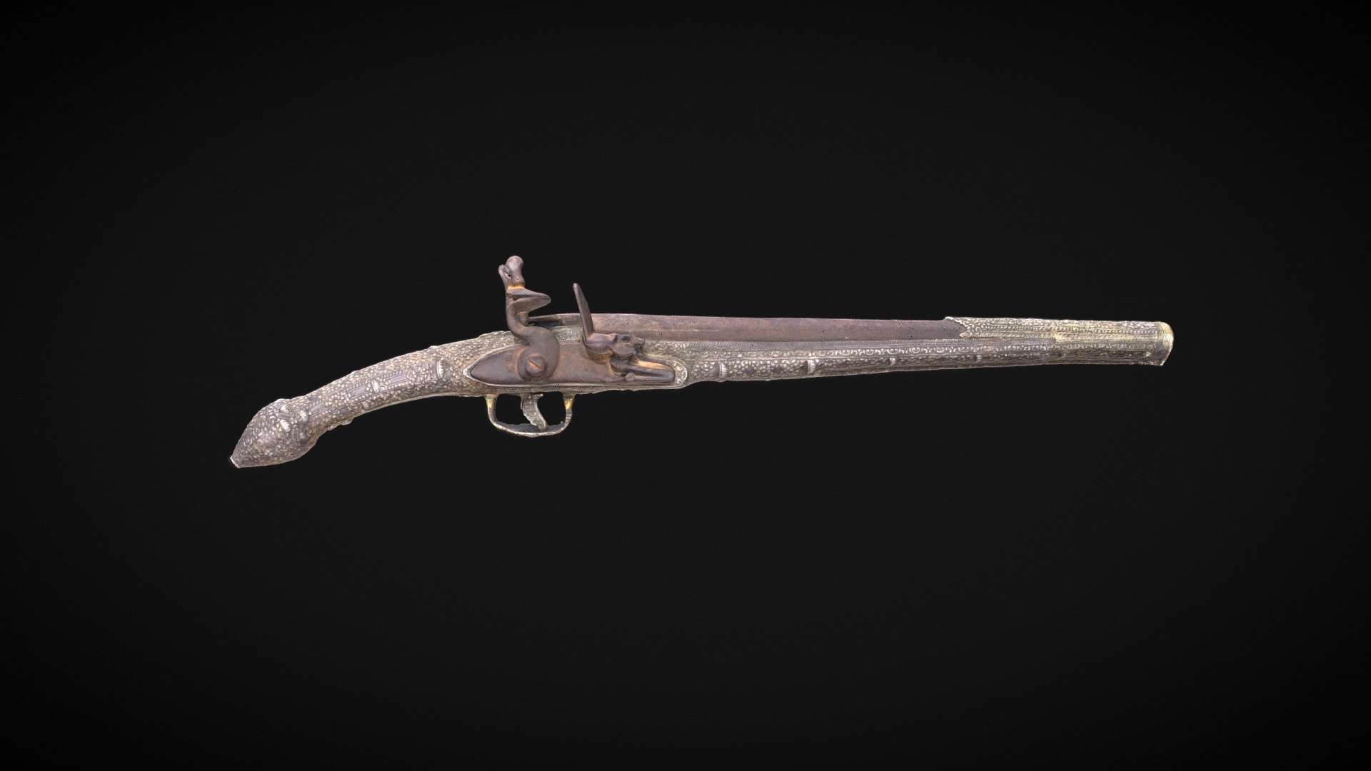 Pistol of Athanasios Diakos - 3D model by d.papoutsakis [f39eca8 ...